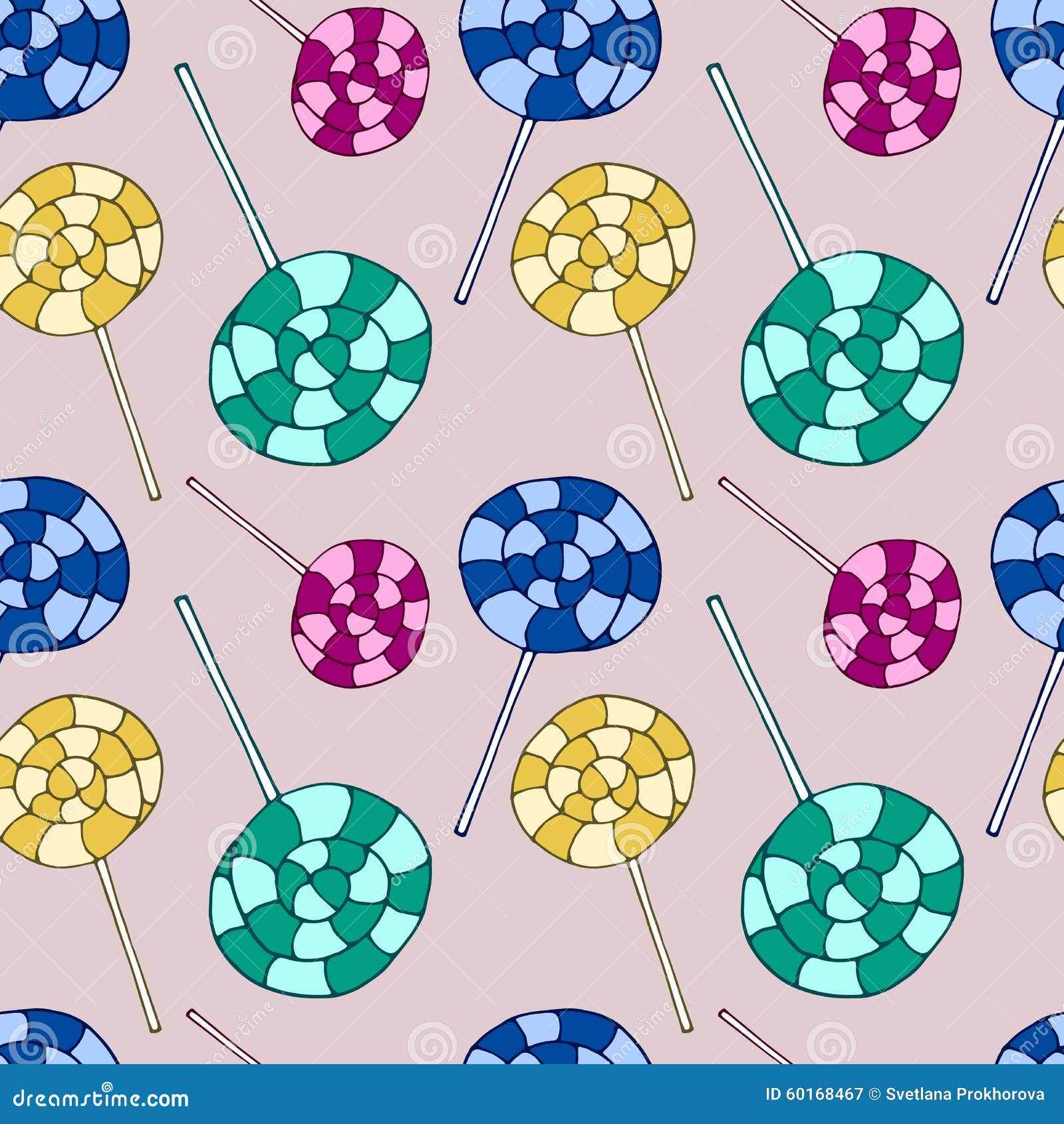 Lollipop pattern stock vector. Illustration of seamless - 60168467