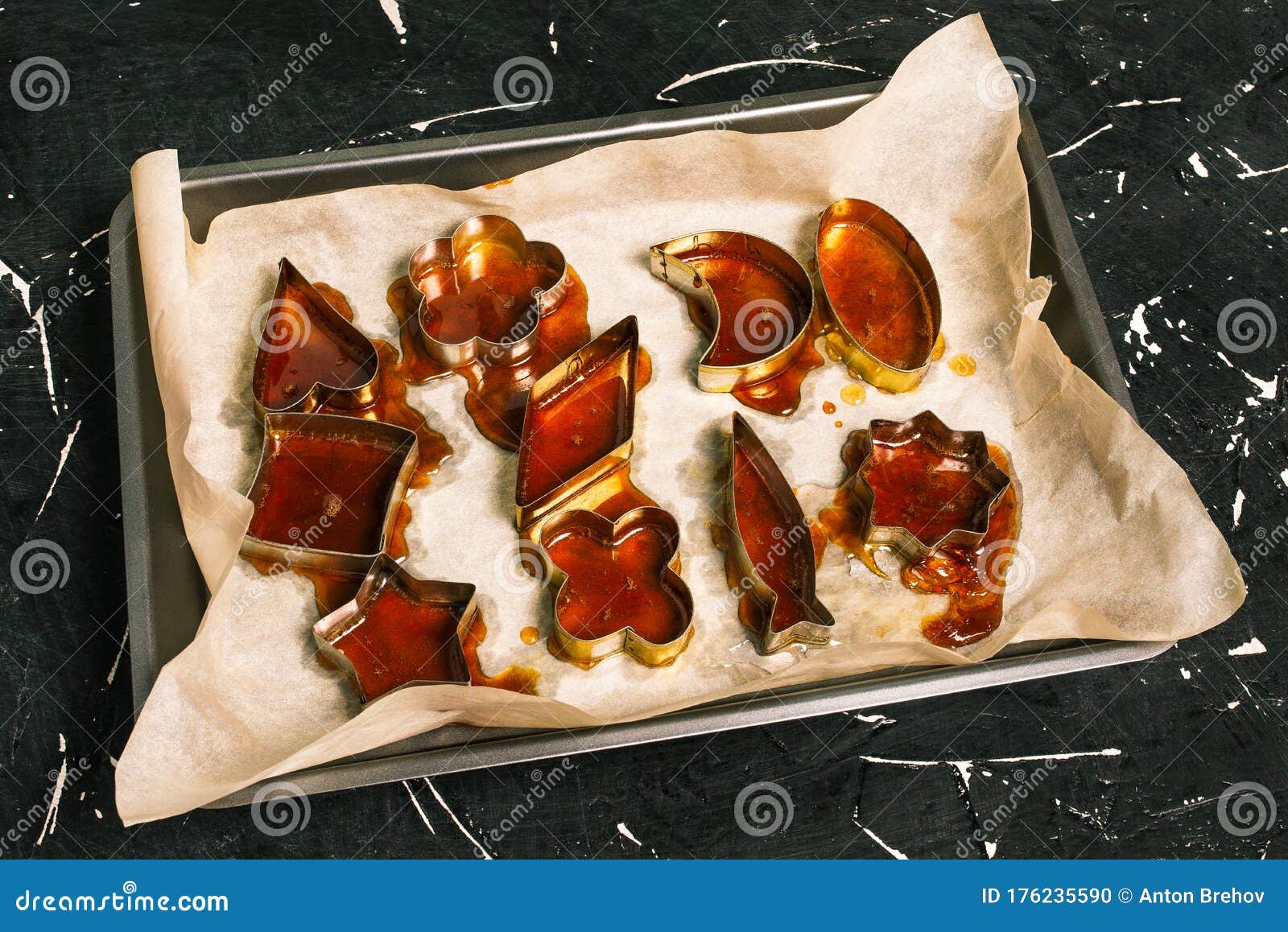 Lollipop Ready for the Holiday. a Rectangular Baking Tray with Sweet ...