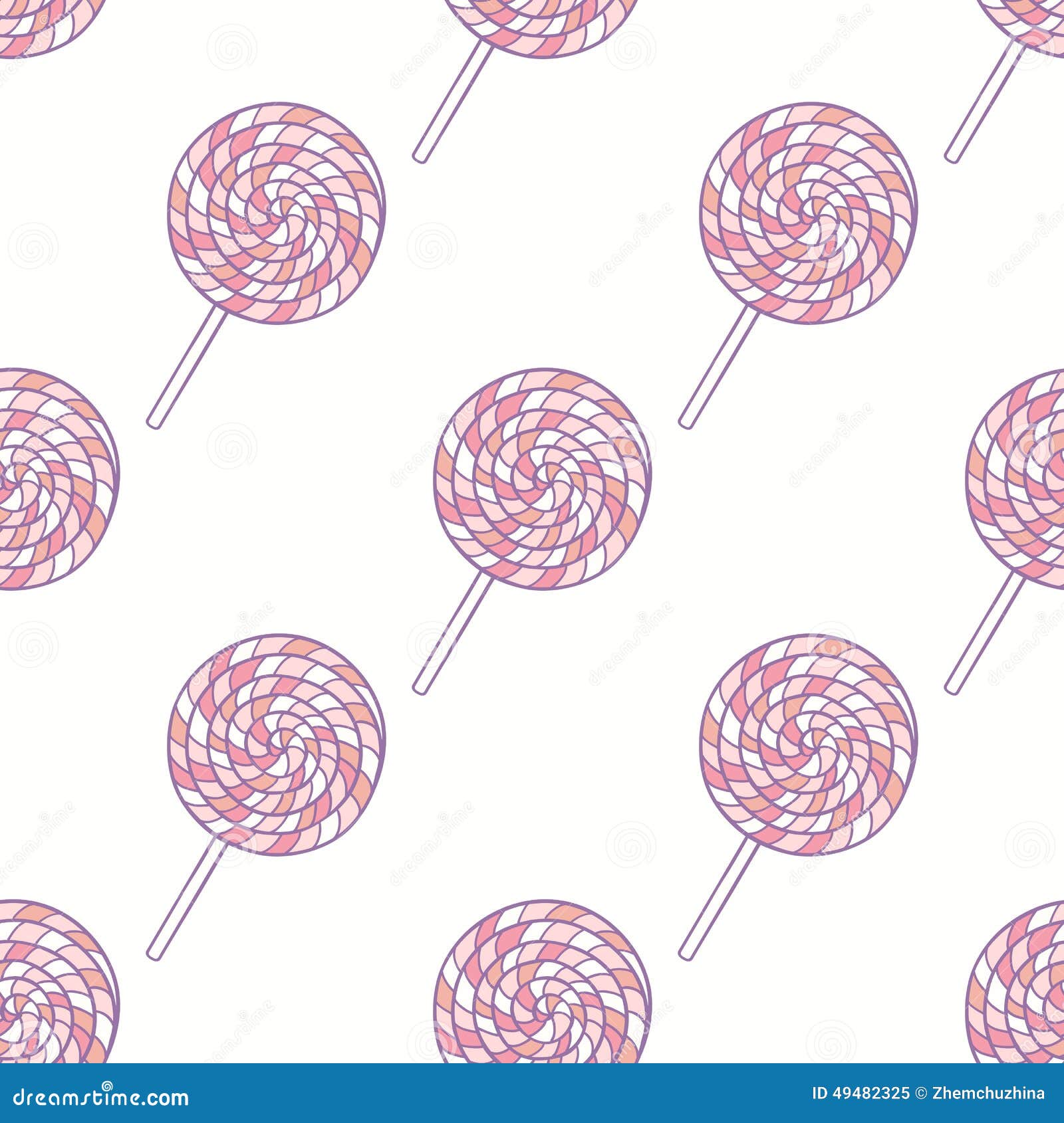 Lollipop seamless pattern stock vector. Illustration of heap - 49482325