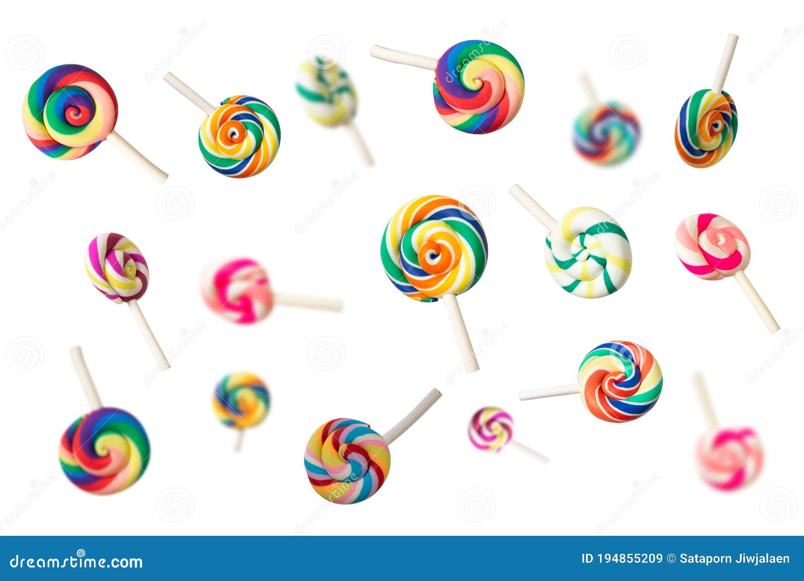 Lollipop set fly on white imagen de archivo. Imagen de rayado - 194855209