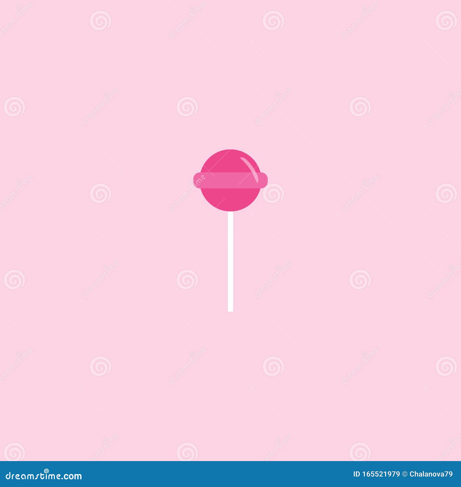 Lollipop Vector Icon. Chupa Chups On Pink Background Royalty-Free Stock ...