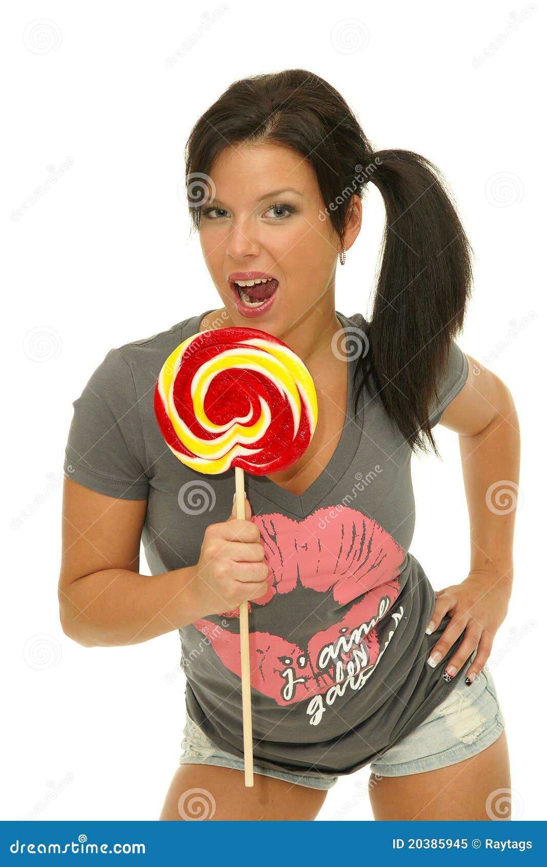 Lollipop woman stock image. Image of model, white, pretty - 20385945