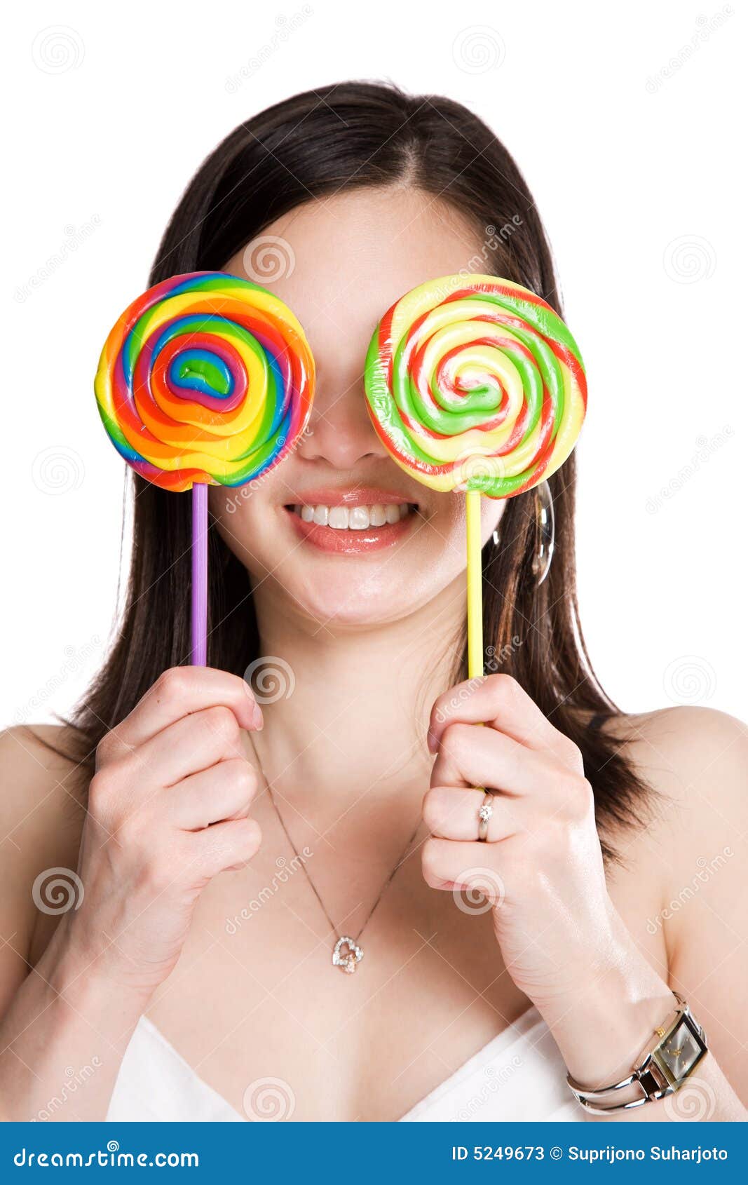 Lollipop woman stock image. Image of lovely, food, beauty - 5249673