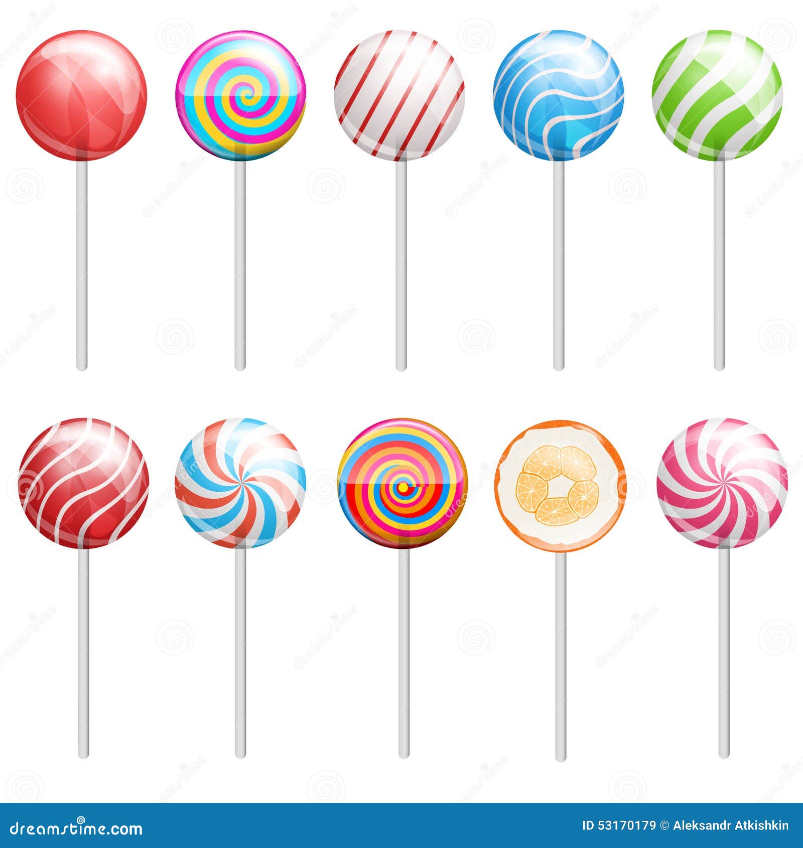 Lollipops ilustración del vector. Ilustración de colorido - 53170179