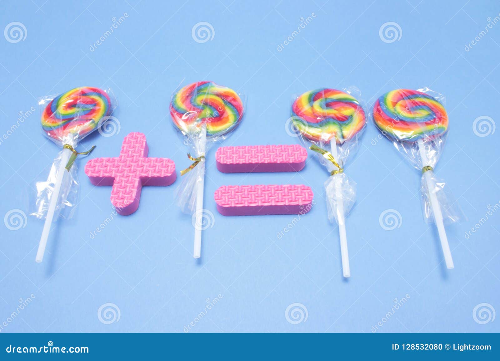Lollipops with Math Symbols Stock Photo - Image of life, junk: 128532080