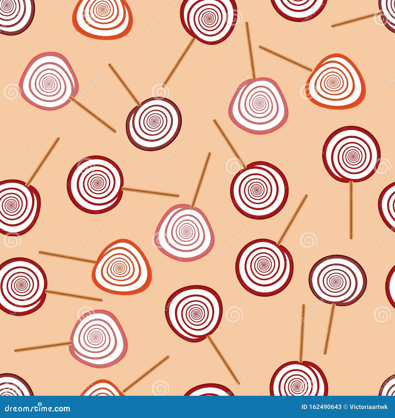 Lollipops Seamless Pattern. Sweet Red-white Stock Illustration ...