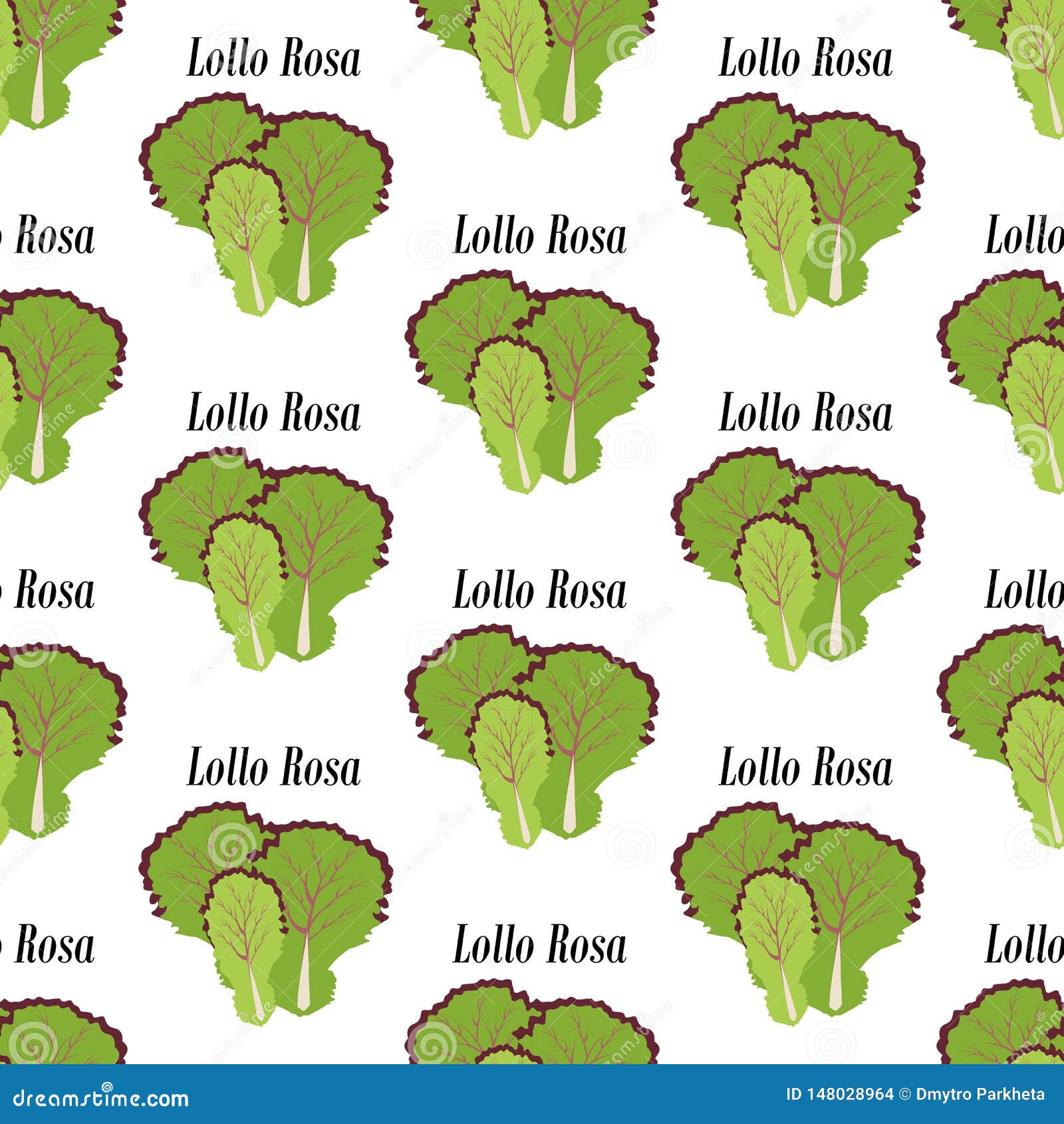 Lollo Rosa Seamless Pattern Stock Vector - Illustration of healthy ...