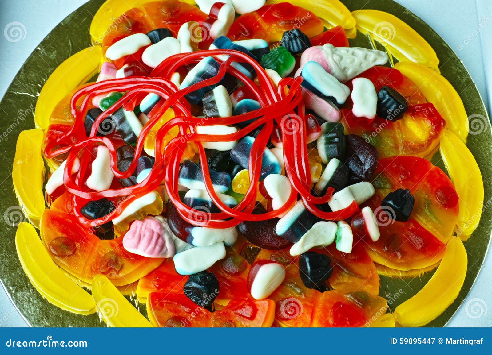 Lolly Pizza Colorful Temptation Stock Image - Image of fruits, candies ...