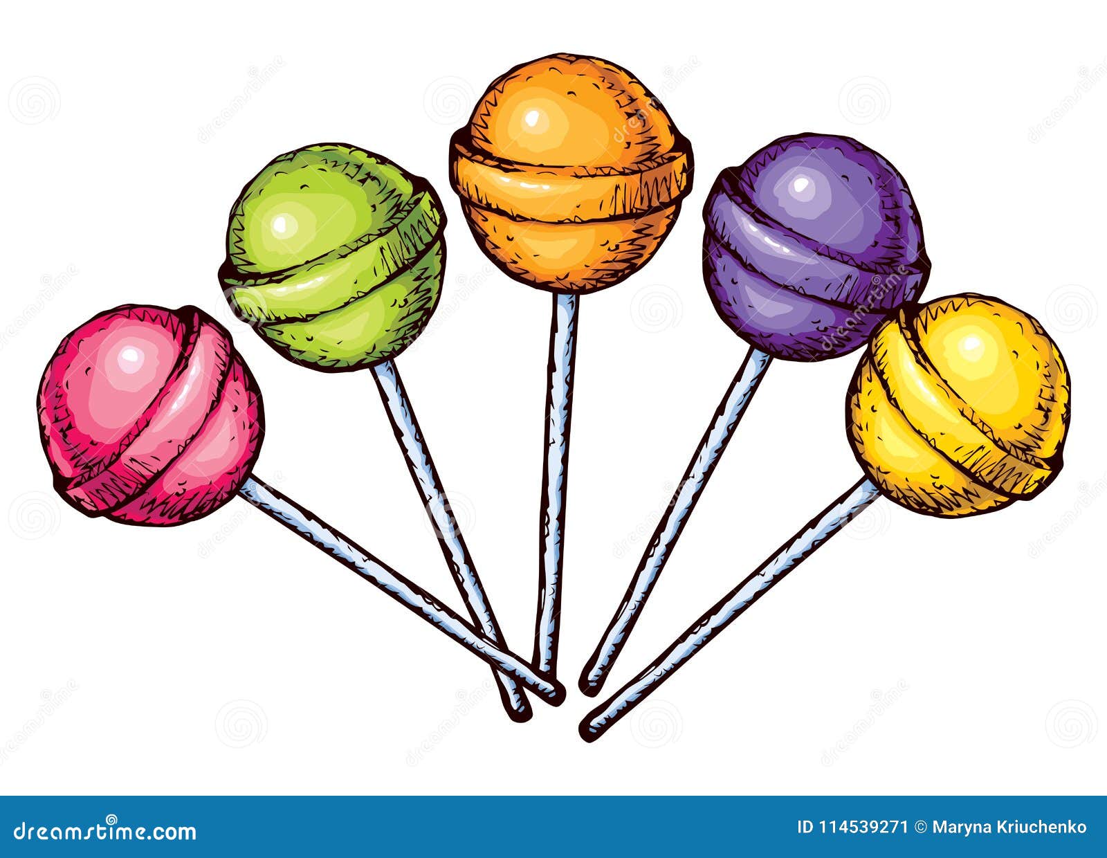Lolly Vector tekening vector illustratie. Illustration of troep - 114539271