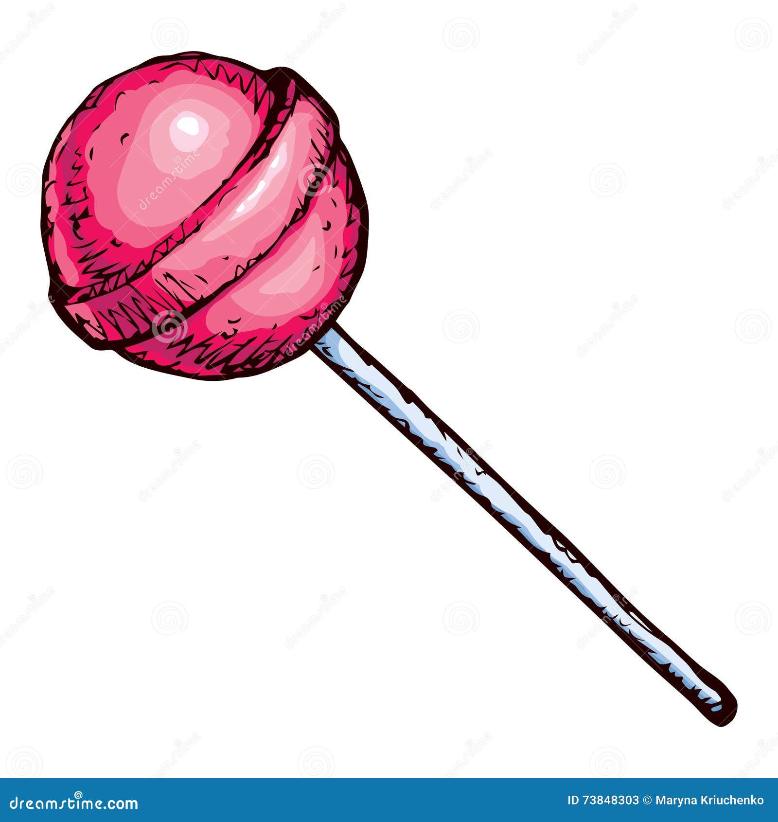 Lolly Vector tekening vector illustratie. Illustration of cirkel - 73848303
