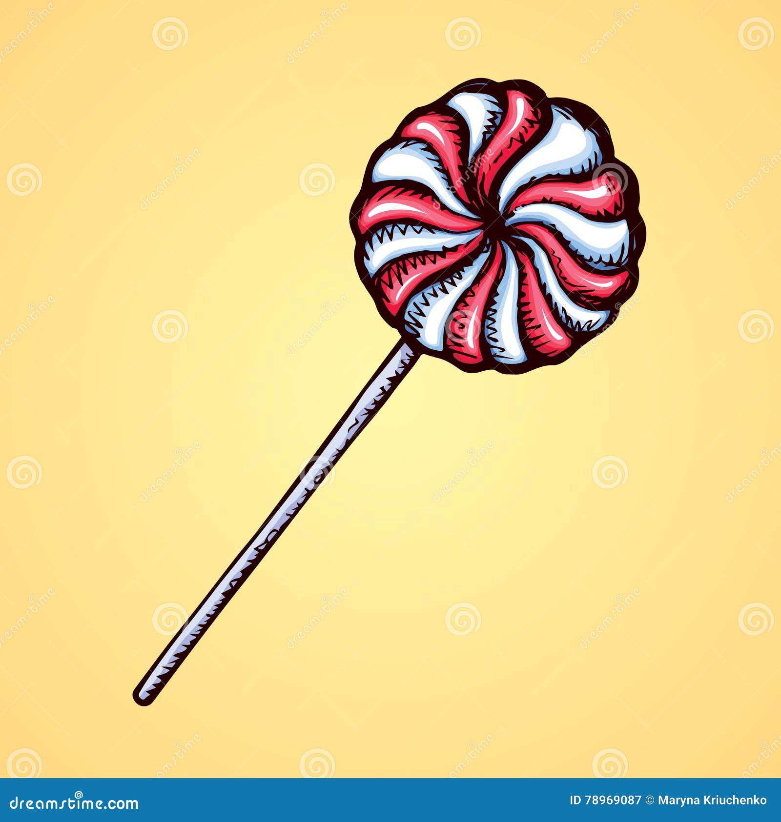 Lolly Vector tekening vector illustratie. Illustration of aroma - 78969087