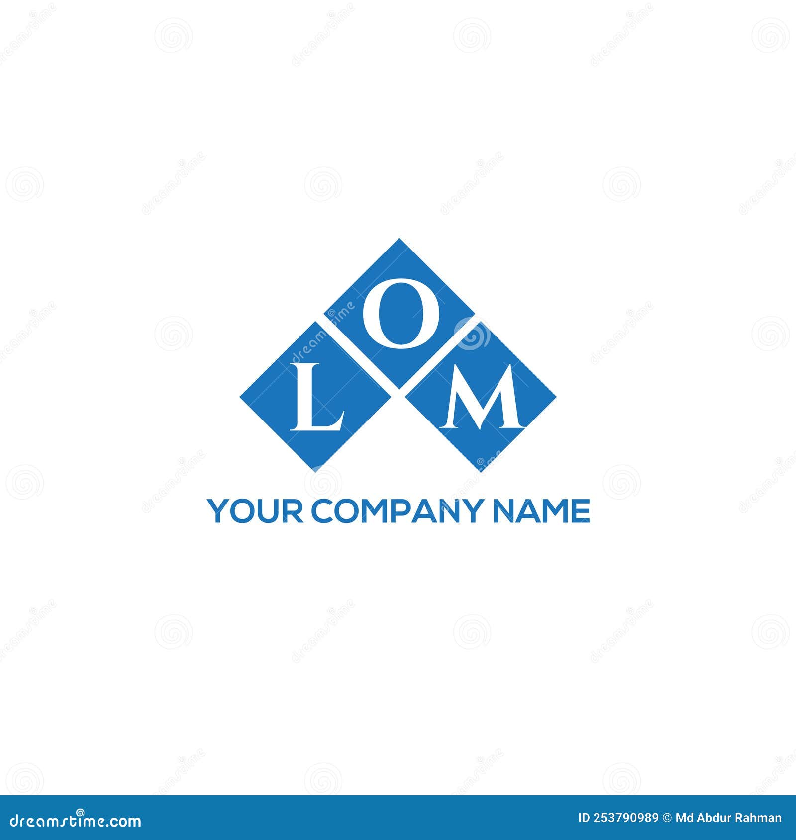 LOM Letter Logo Design on WHITE Background. LOM Creative Initials ...