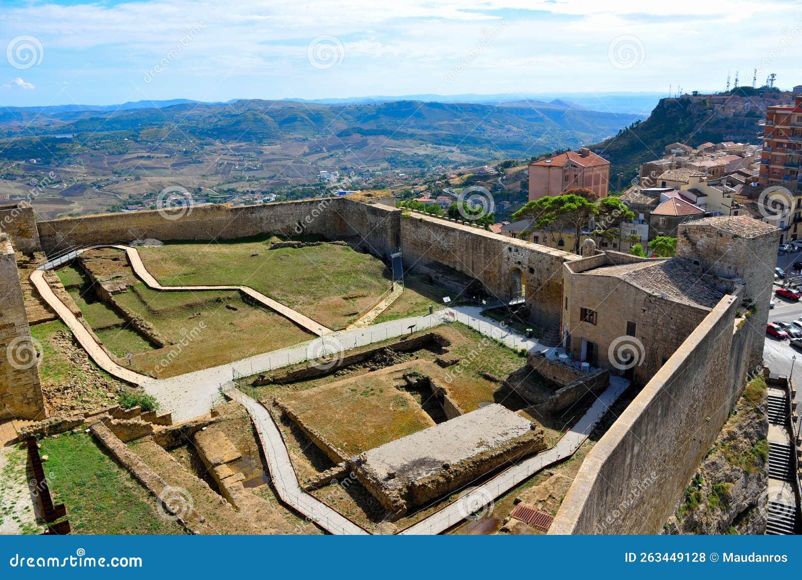 Enna Sicily Italy stock photo. Image of tourism, enna - 263449128