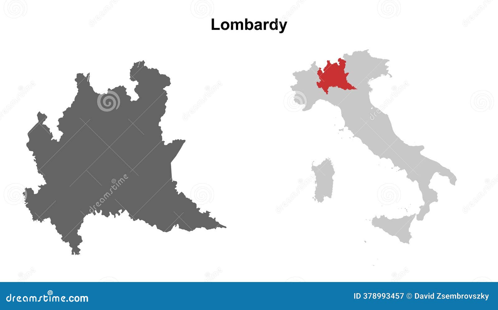 Blank Map Lombardy Of Italy. High Quality Map Region Lombardy With ...