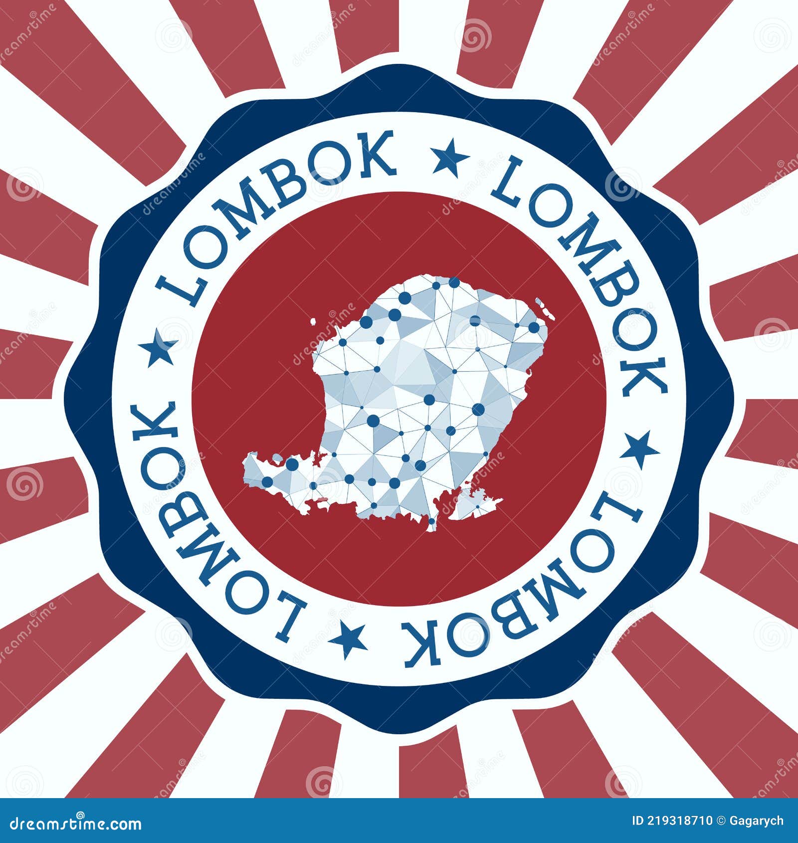 Lombok Badge. stock vector. Illustration of island, geography - 219318710