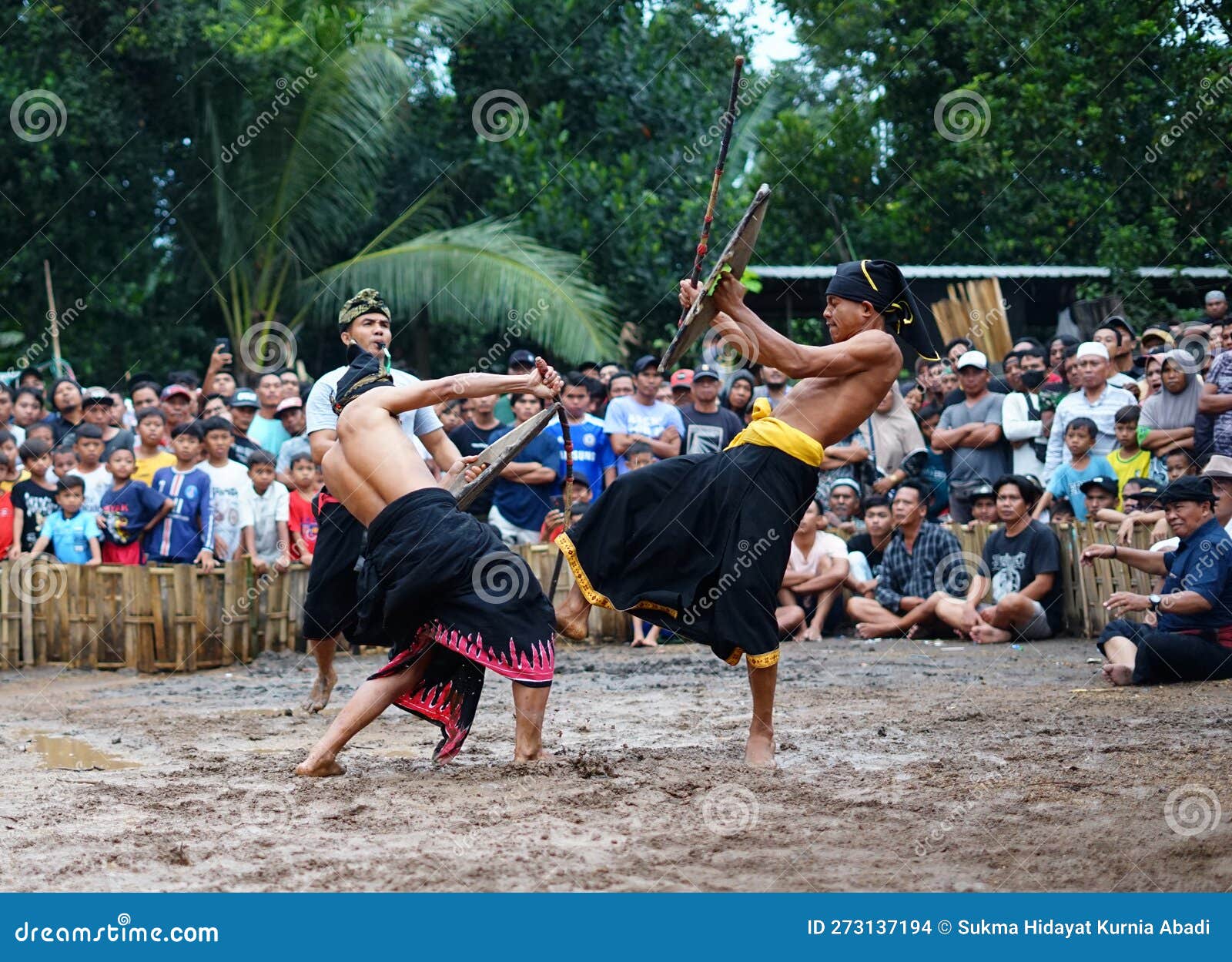Lombok Tradition Rattan Stick Fighting Editorial Stock Image - Image of ...