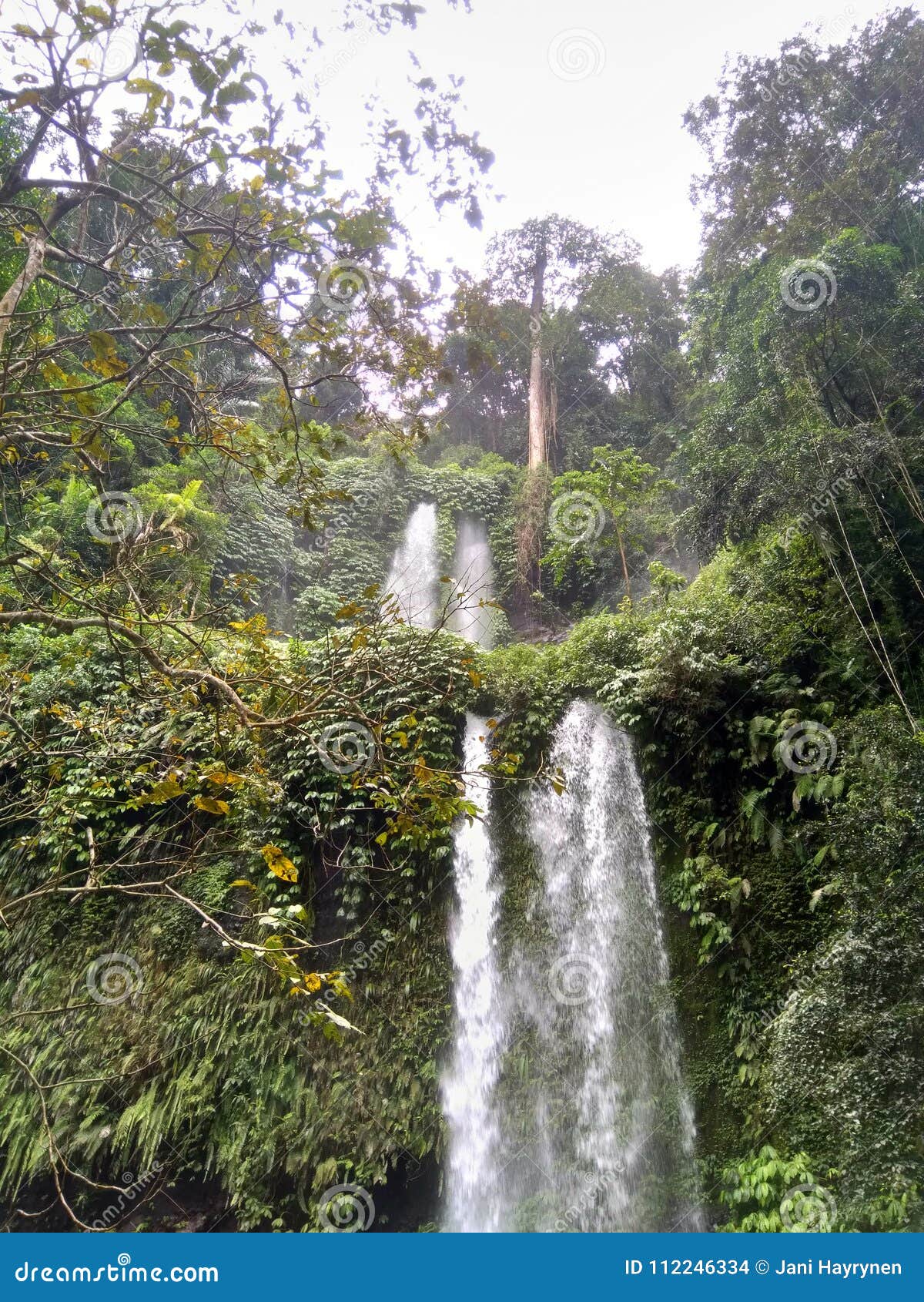 Lombok waterfall stock photo. Image of waterw, rinjani - 112246334