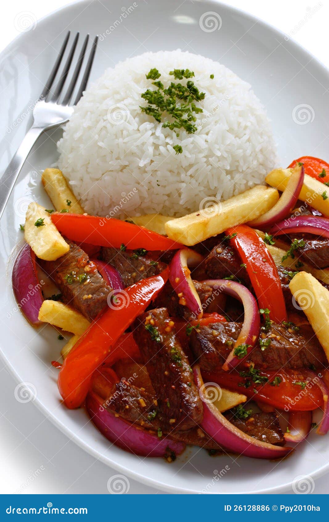 Lomo Saltado, Peruvian Cuisine Stock Photo - Image of saltado, cooking ...