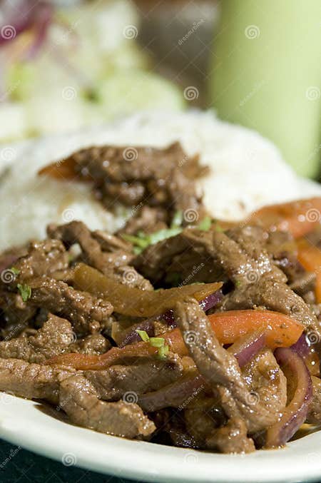Lomo Saltado Peruvian Steak Stock Image - Image of diner, home: 1452093