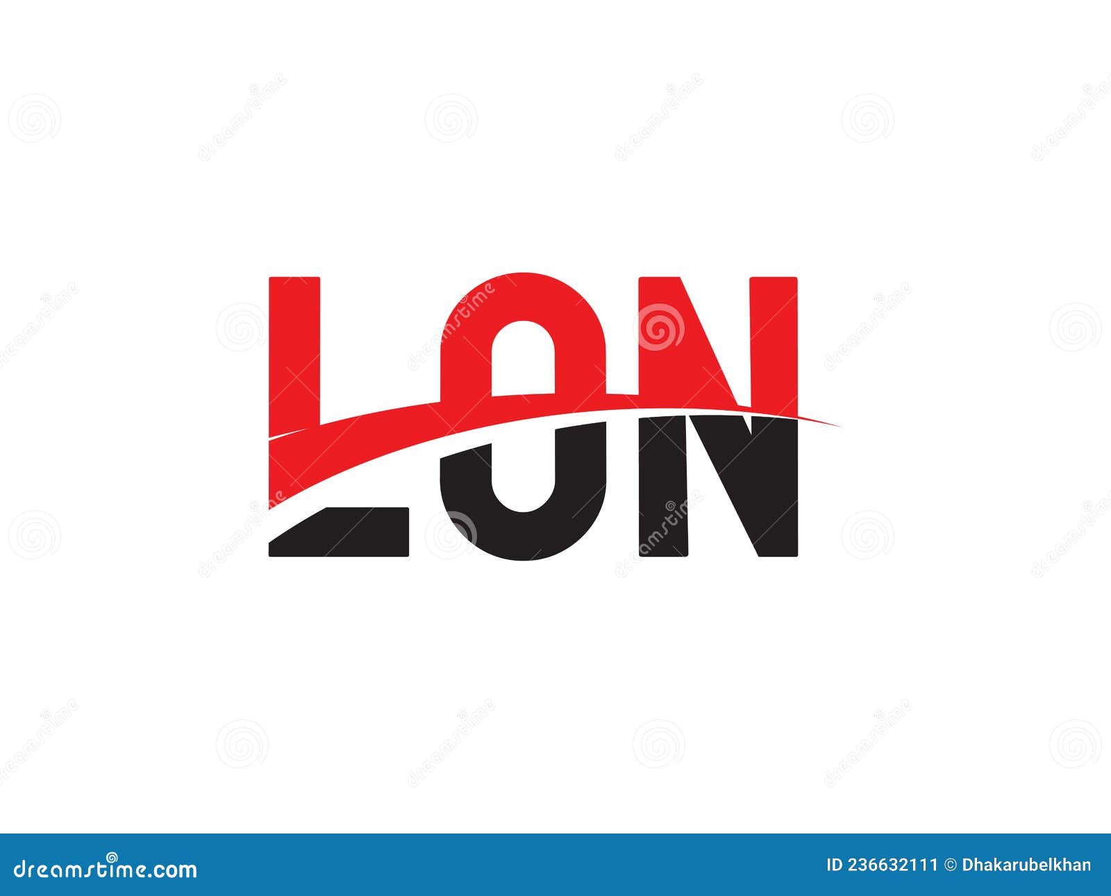LON Letter Initial Logo Design Stock Vector - Illustration of swoosh ...