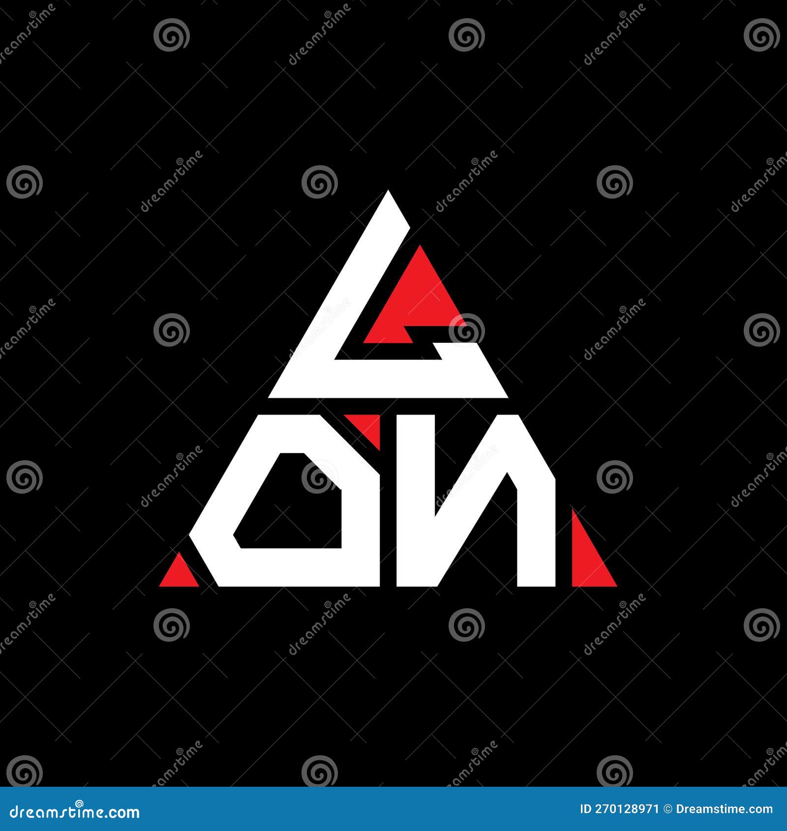 LON Triangle Letter Logo Design with Triangle Shape. LON Triangle Logo ...