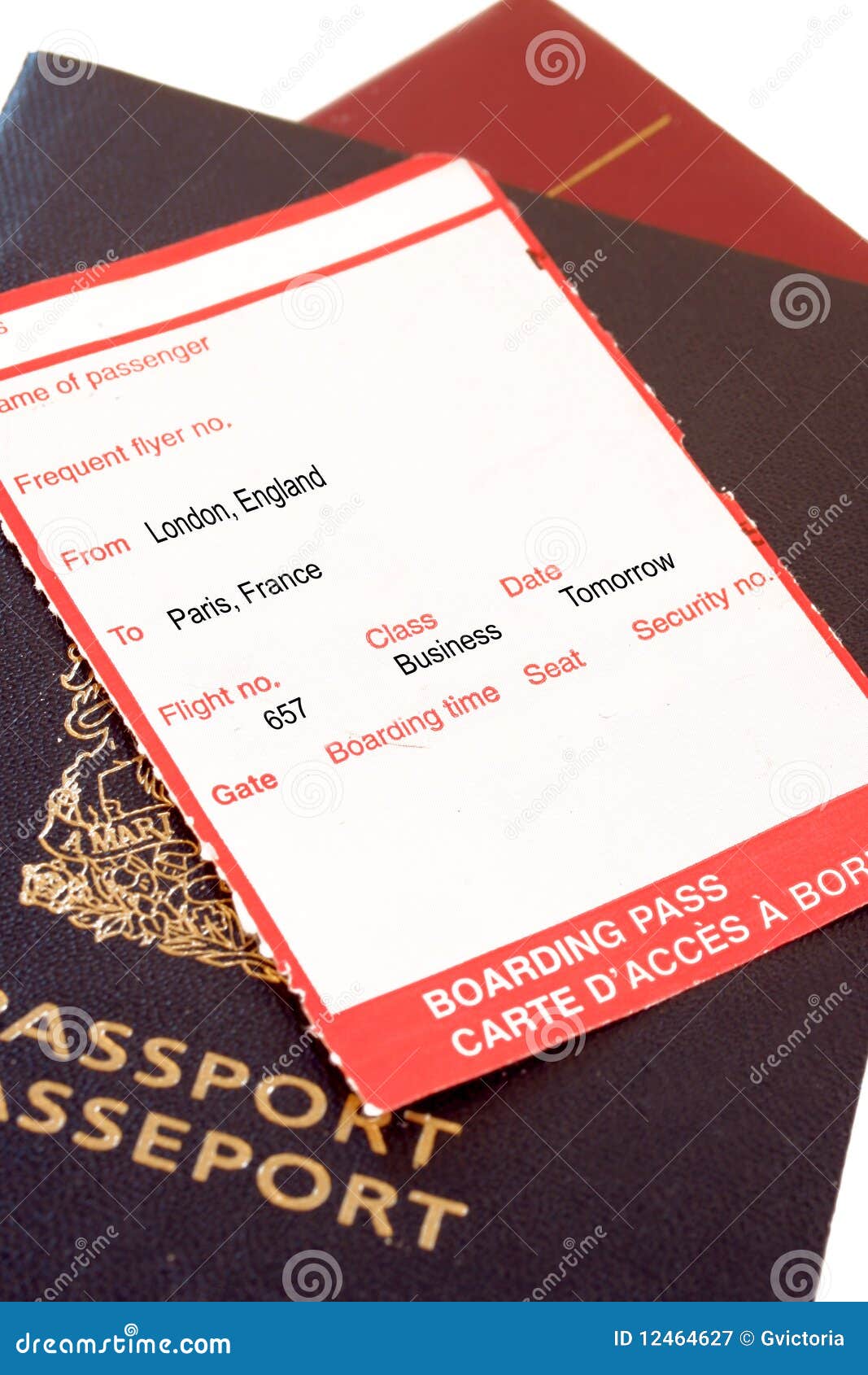 Londen, instapkaart Par?s stock afbeelding. Image of spatie - 12464627