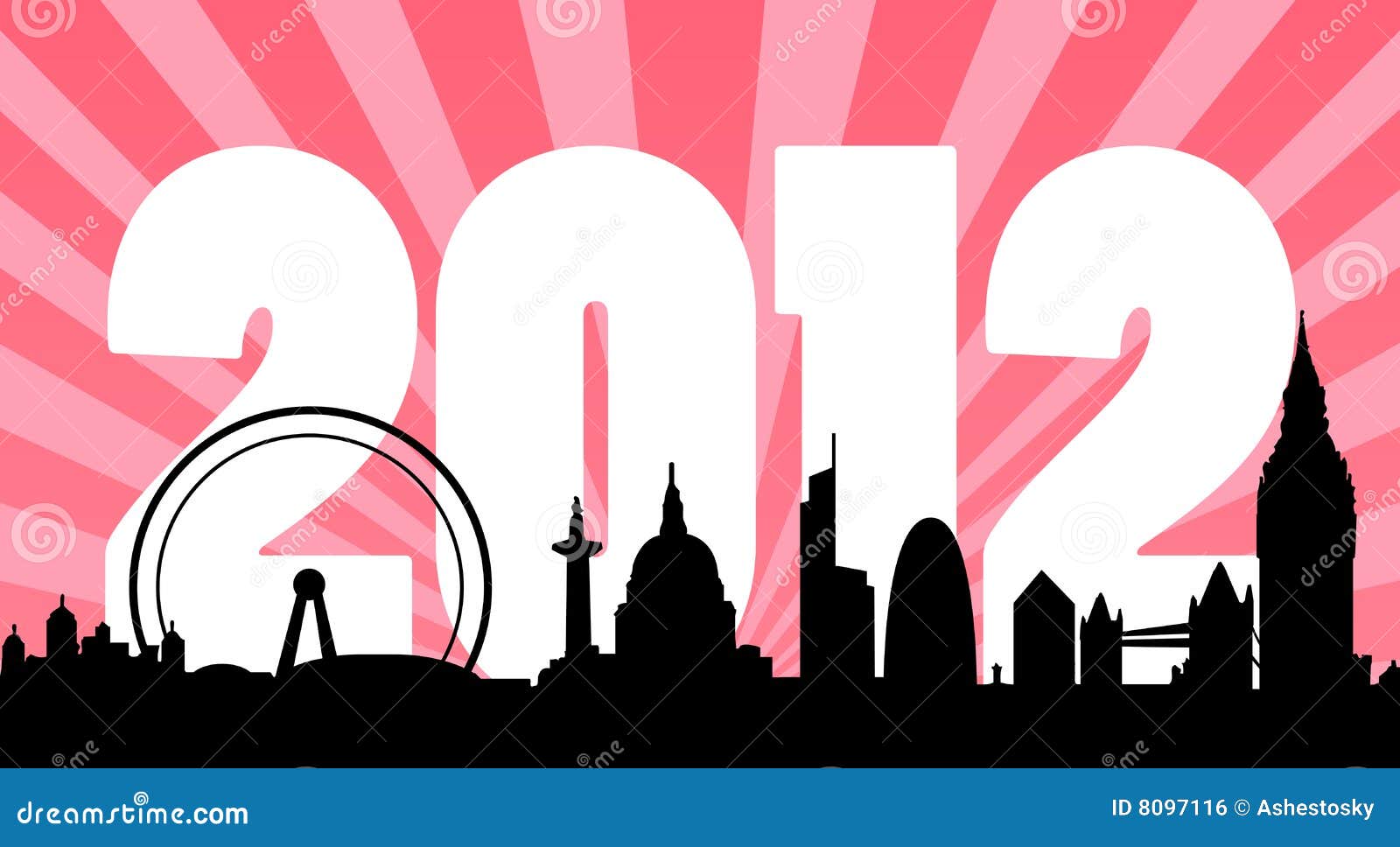 London 2012 Skyline Background Editorial Photo - Illustration of ...