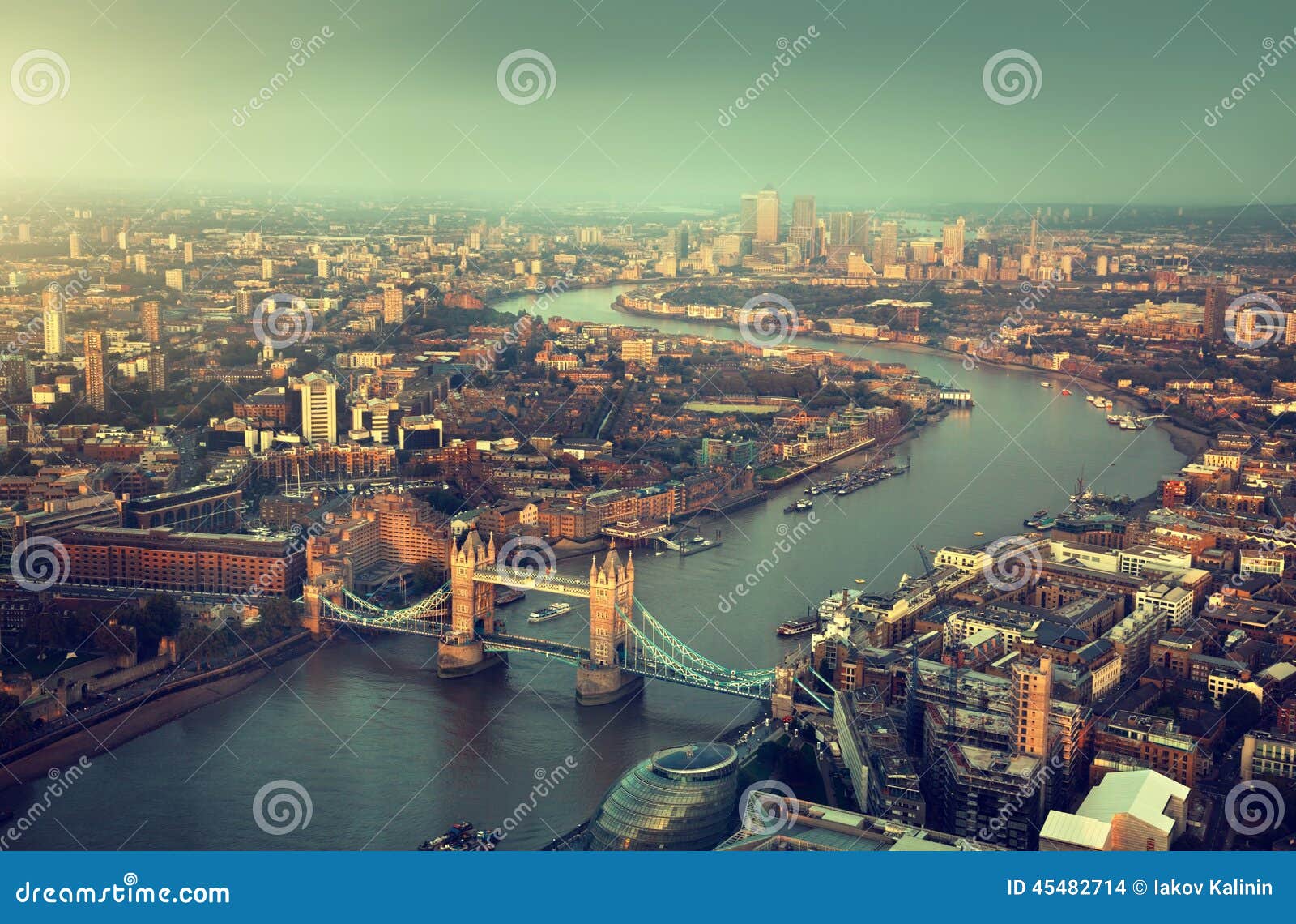 London Aerial View With Tower Bridge Royalty-Free Stock Image ...