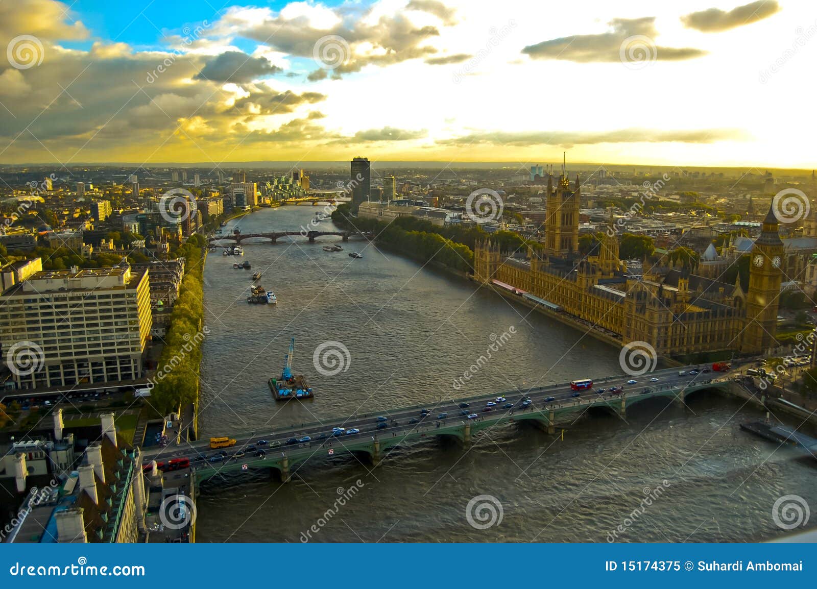 London ariel view stock image. Image of thames, aerial - 15174375