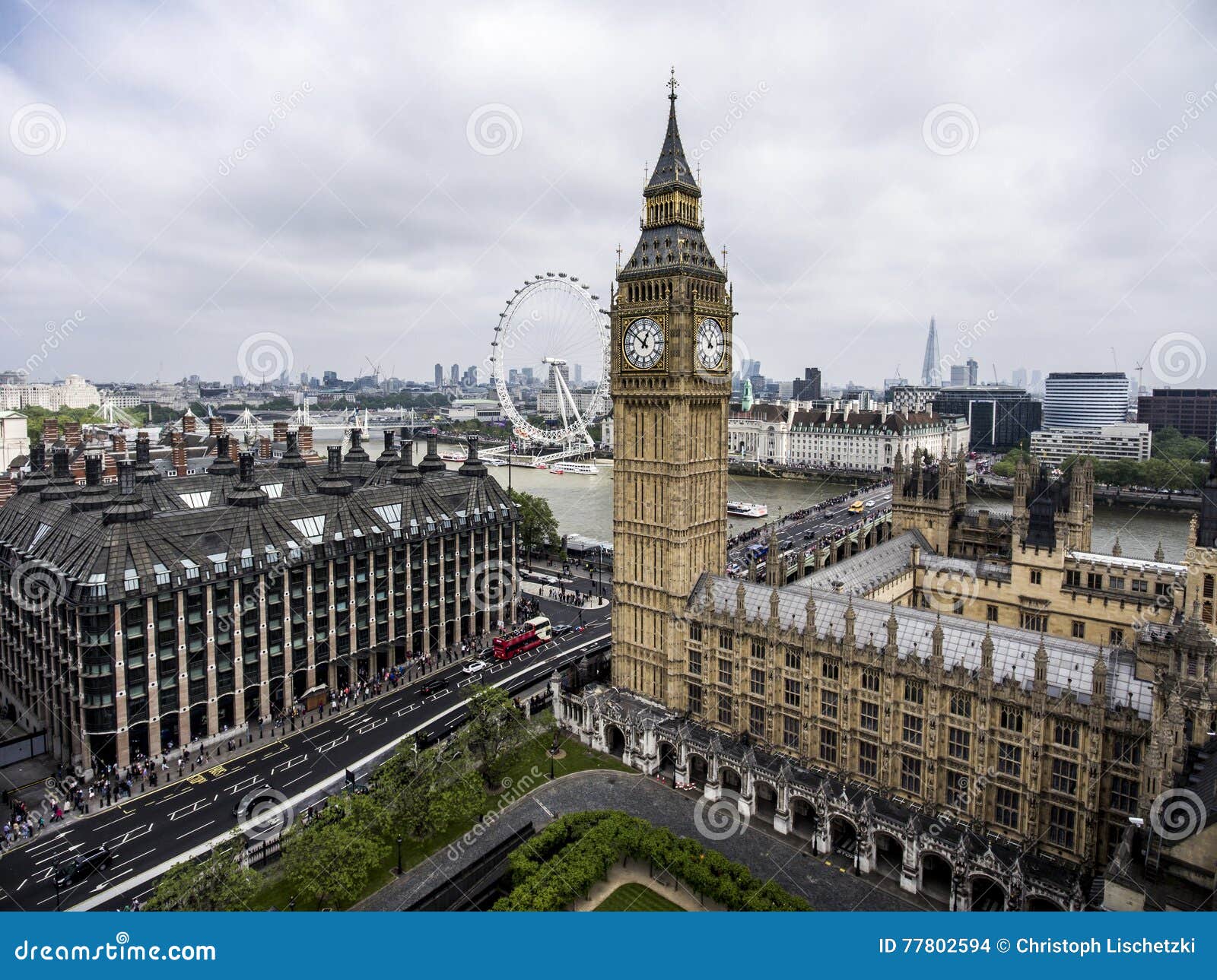 London the Big Ben Tower Clock Skyline Aerial 5 Stock Photo - Image of ...