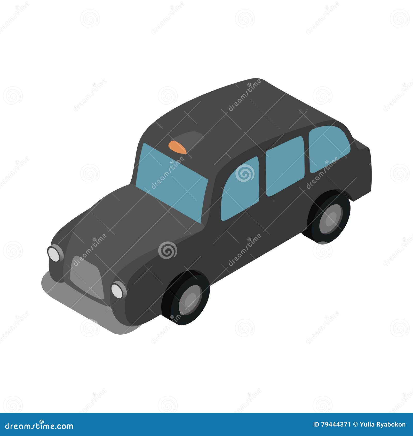 London Black Cab Icon, Isometric 3d Style Stock Vector - Illustration ...