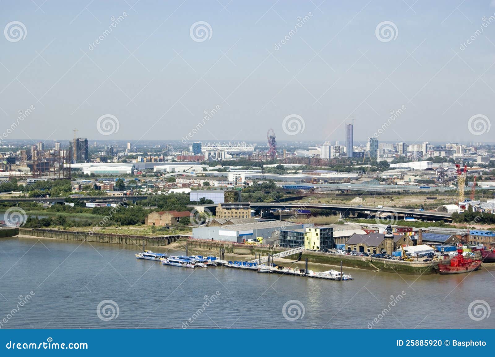 London Borough of Newham from Above Stock Photo - Image of view, wharf ...