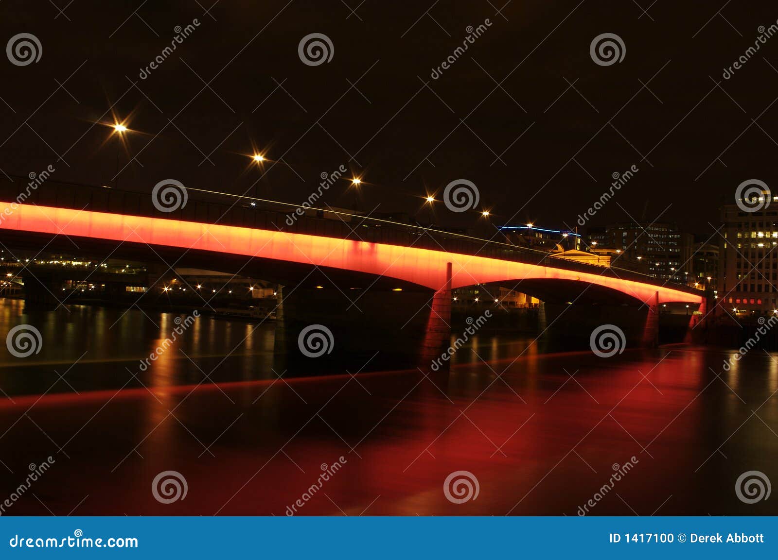 London bridge glowing red stock photo. Image of glow, motion - 1417100
