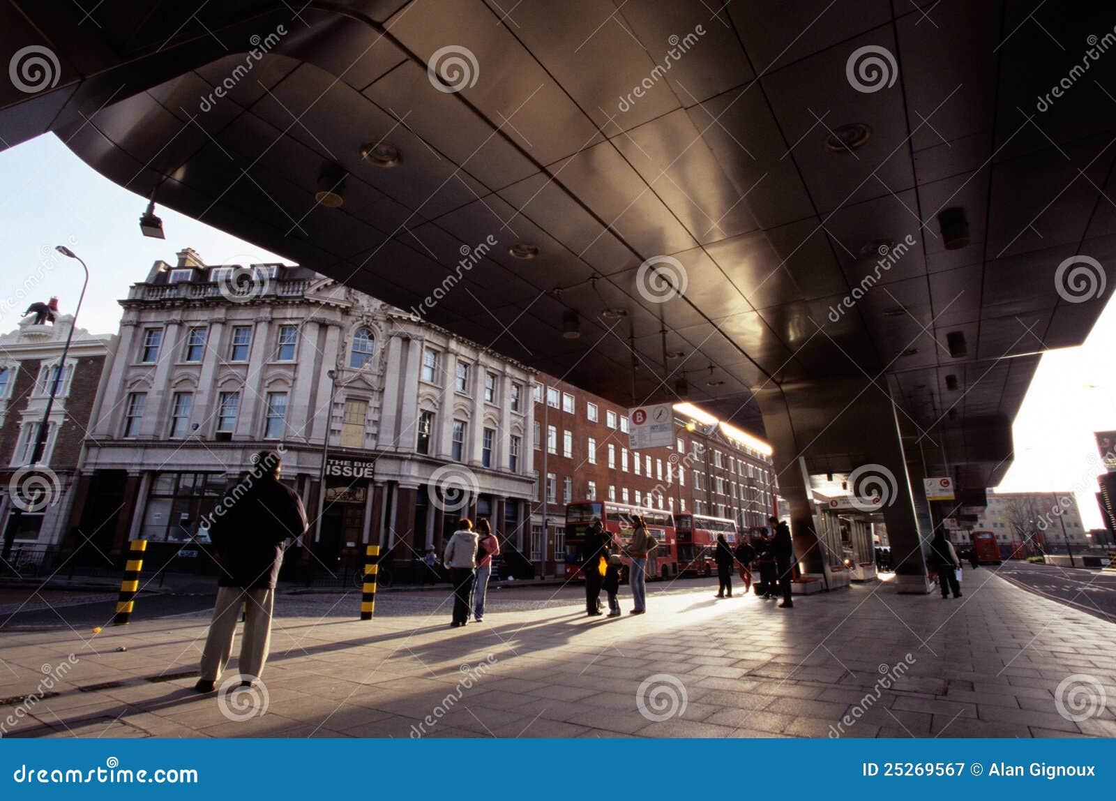 A London bus station. editorial photography. Image of scene - 25269567