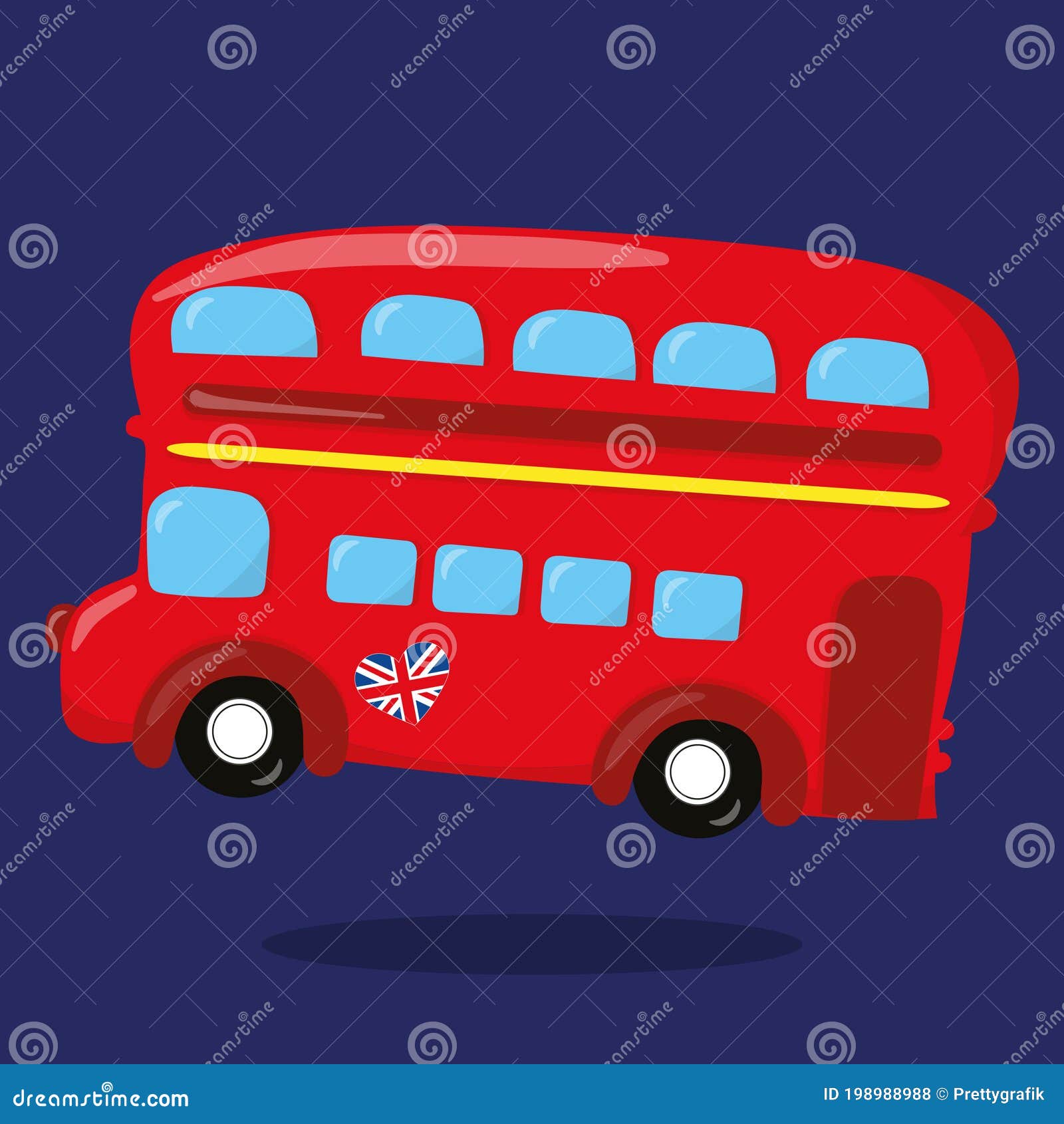 London bus 06 stock vector. Illustration of london, cartoon - 198988988