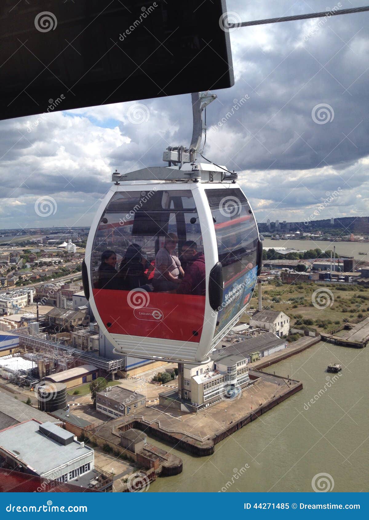London Cable Car Seen Through A New Development Construction Sit ...