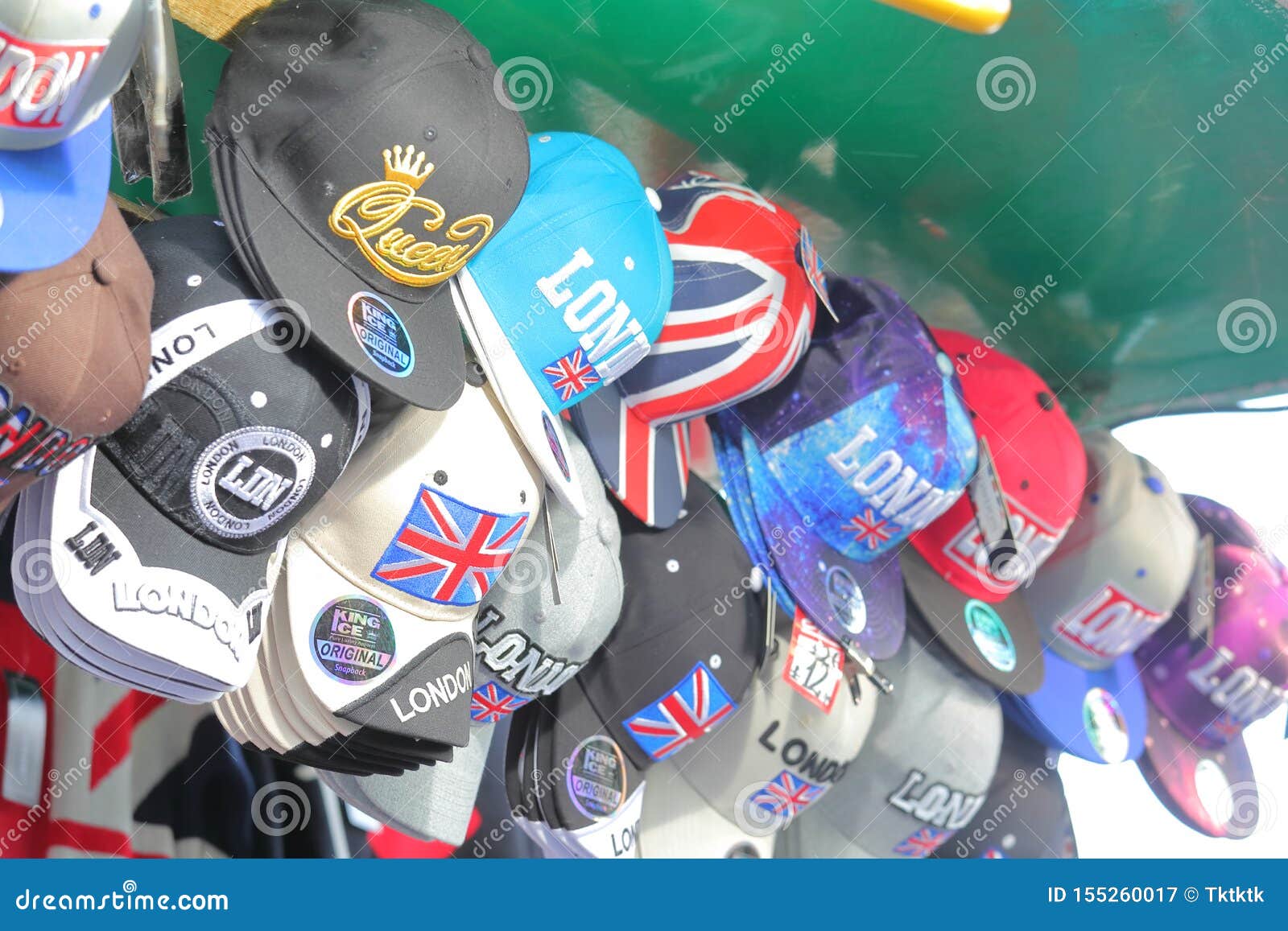 London Cap Souvenir Display London England Editorial Photography ...