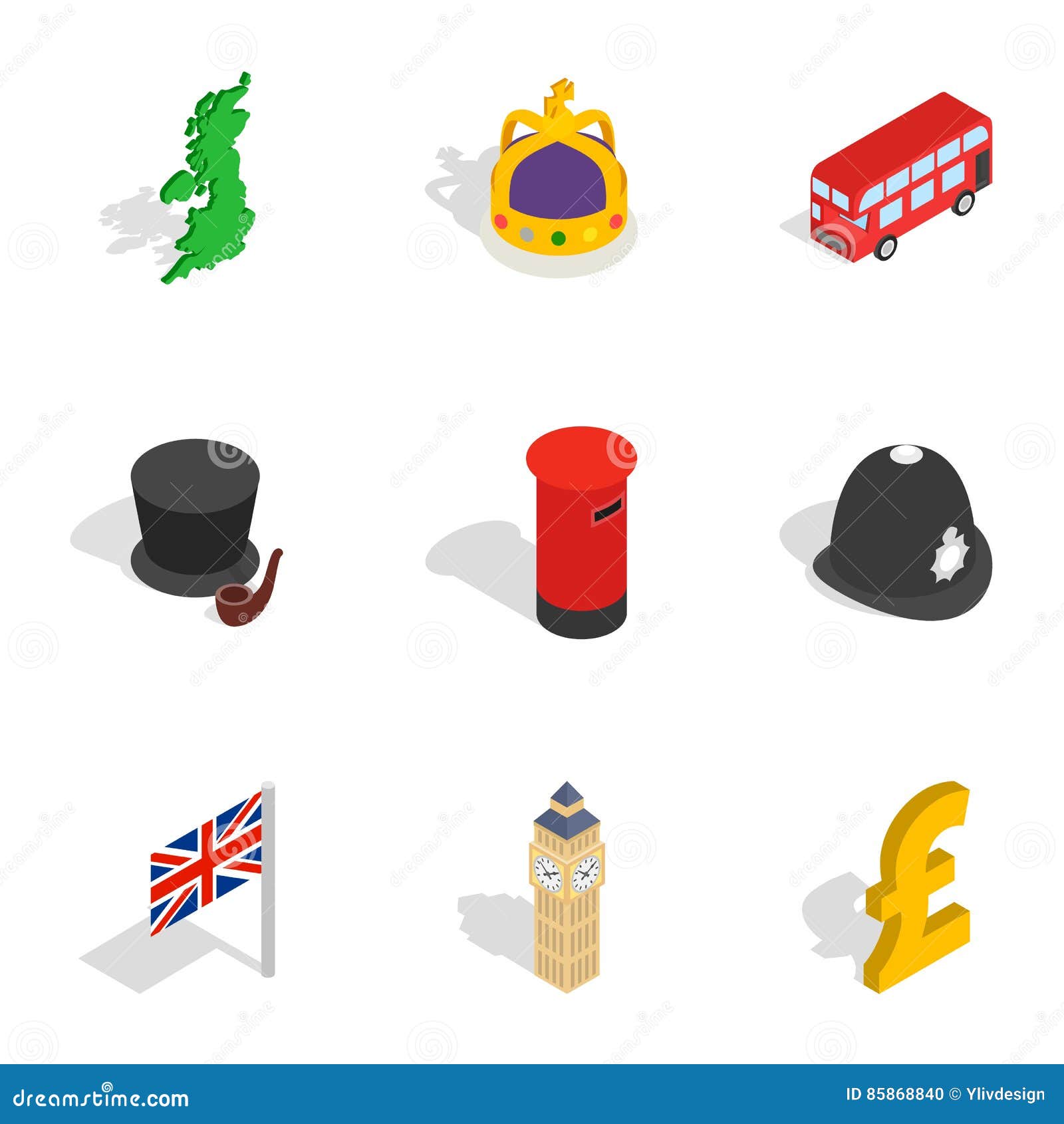 London City Elements Icons, Isometric 3d Style Stock Vector ...