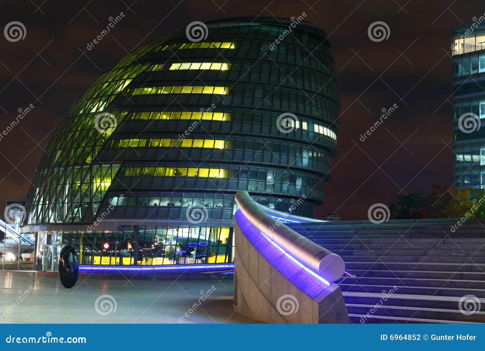 London City hall at night stock photo. Image of travel - 6964852