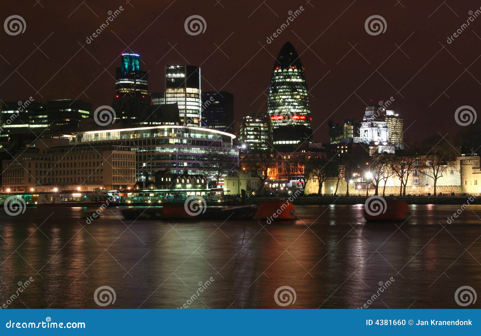 London City at Night stock photo. Image of kingdom, late - 4381660