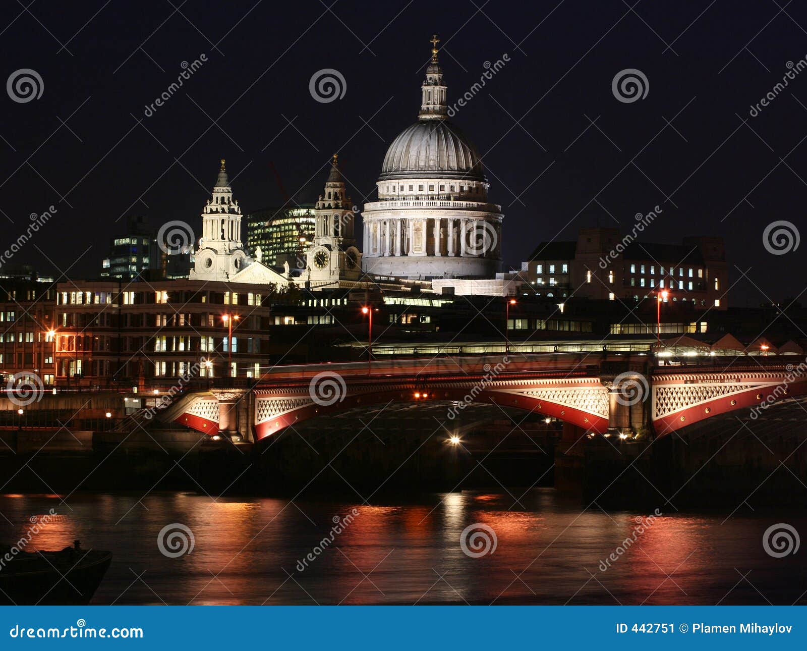 London city - night scene stock image. Image of thames - 442751