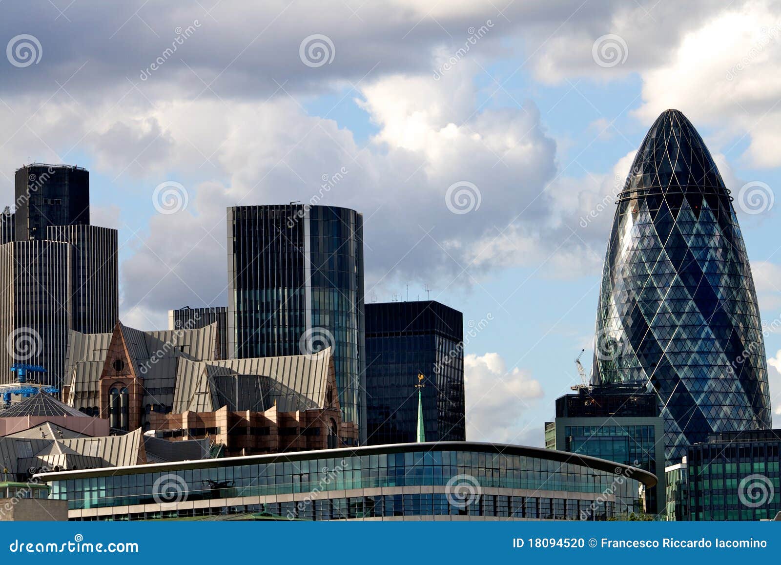 The London City Skyline with the Gherkin Tower Editorial Image - Image ...