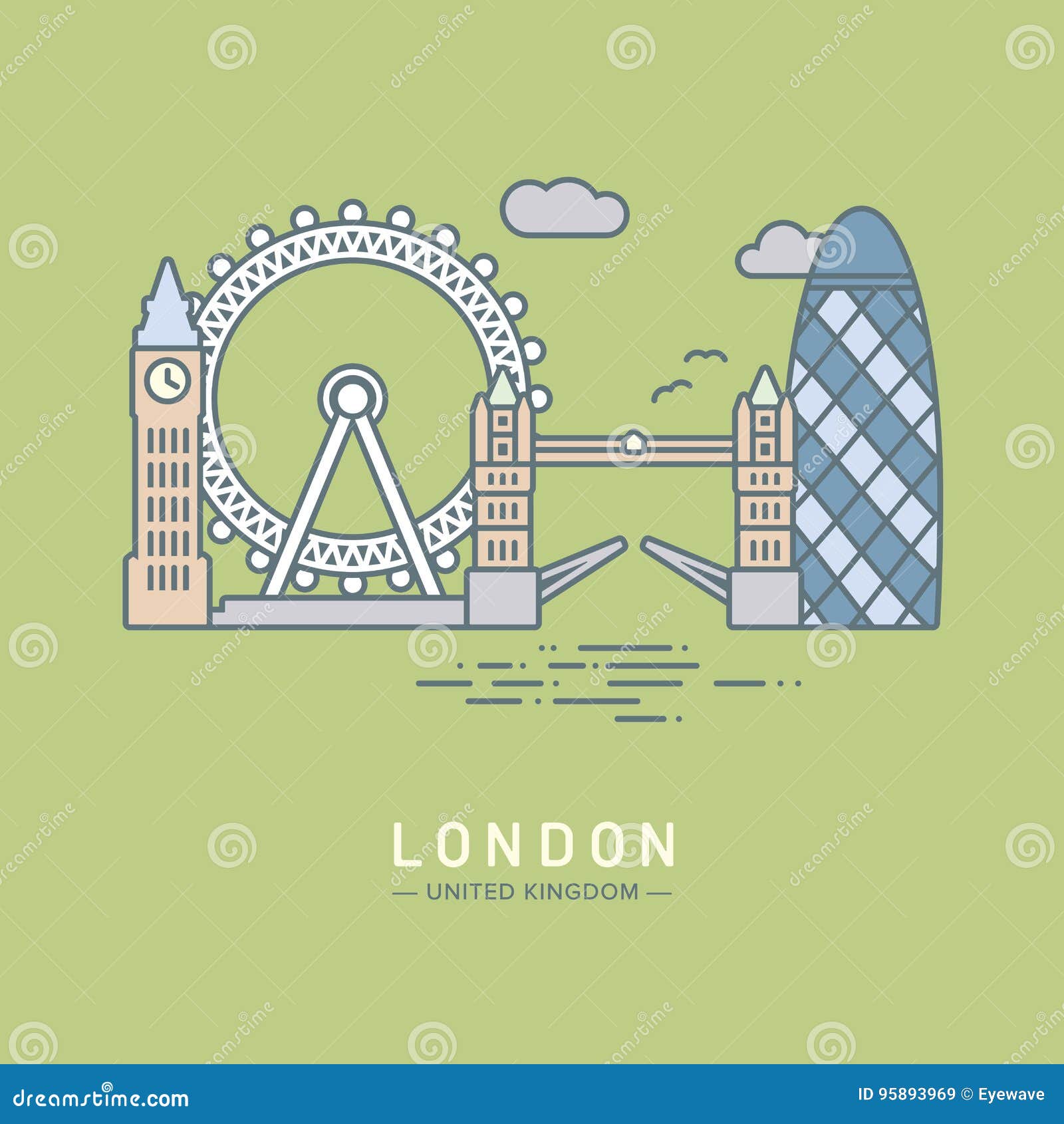 London City Vector Illustration Editorial Stock Image - Illustration of ...
