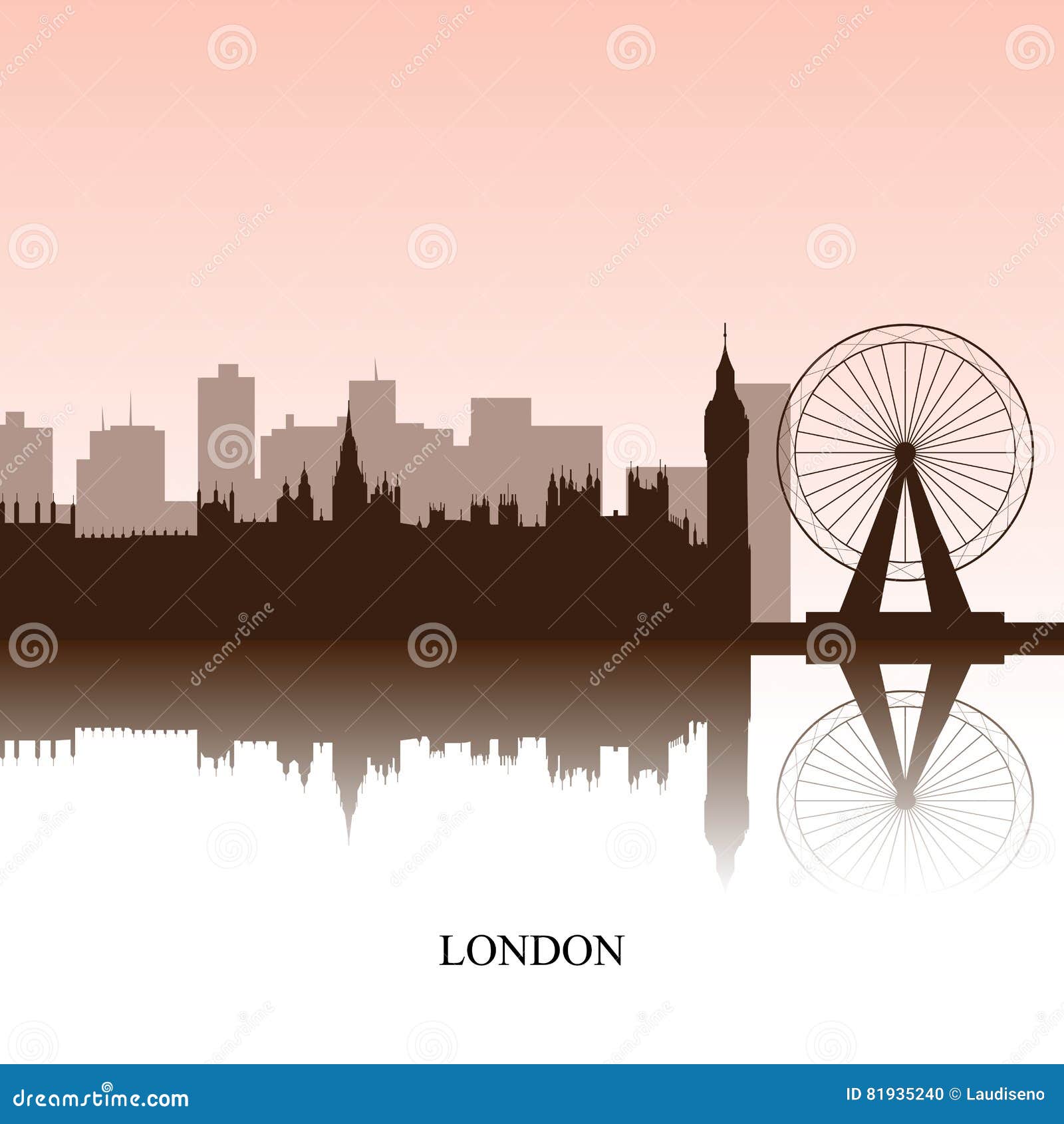 London cityscape editorial image. Illustration of skyline - 81935240