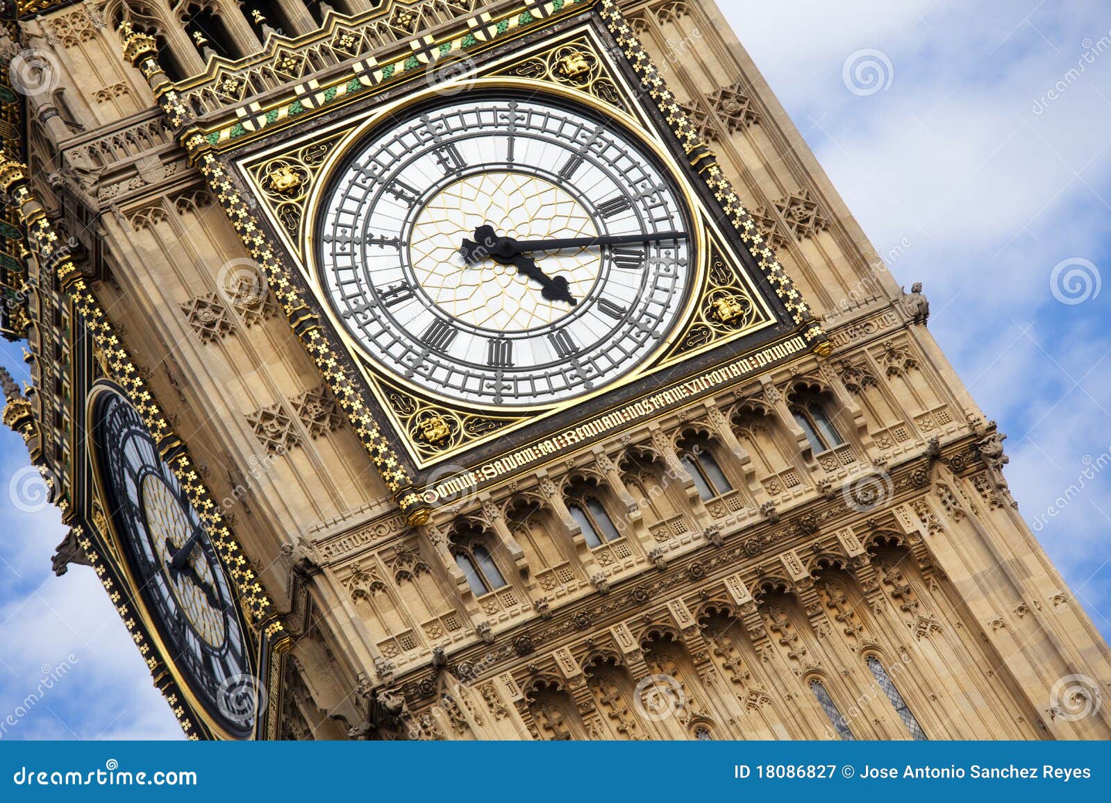 London clock tower detail stock image. Image of blue - 18086827
