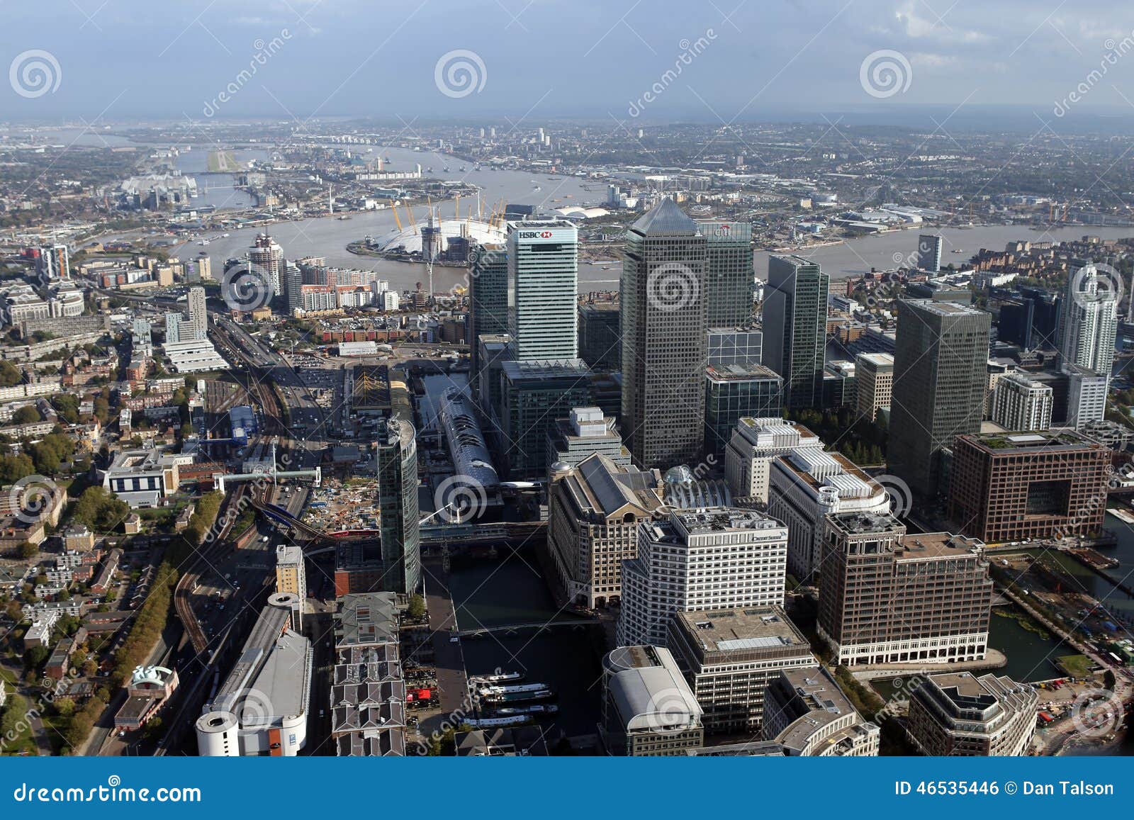 London Docklands Skyline View from Above Editorial Photo - Image of ...