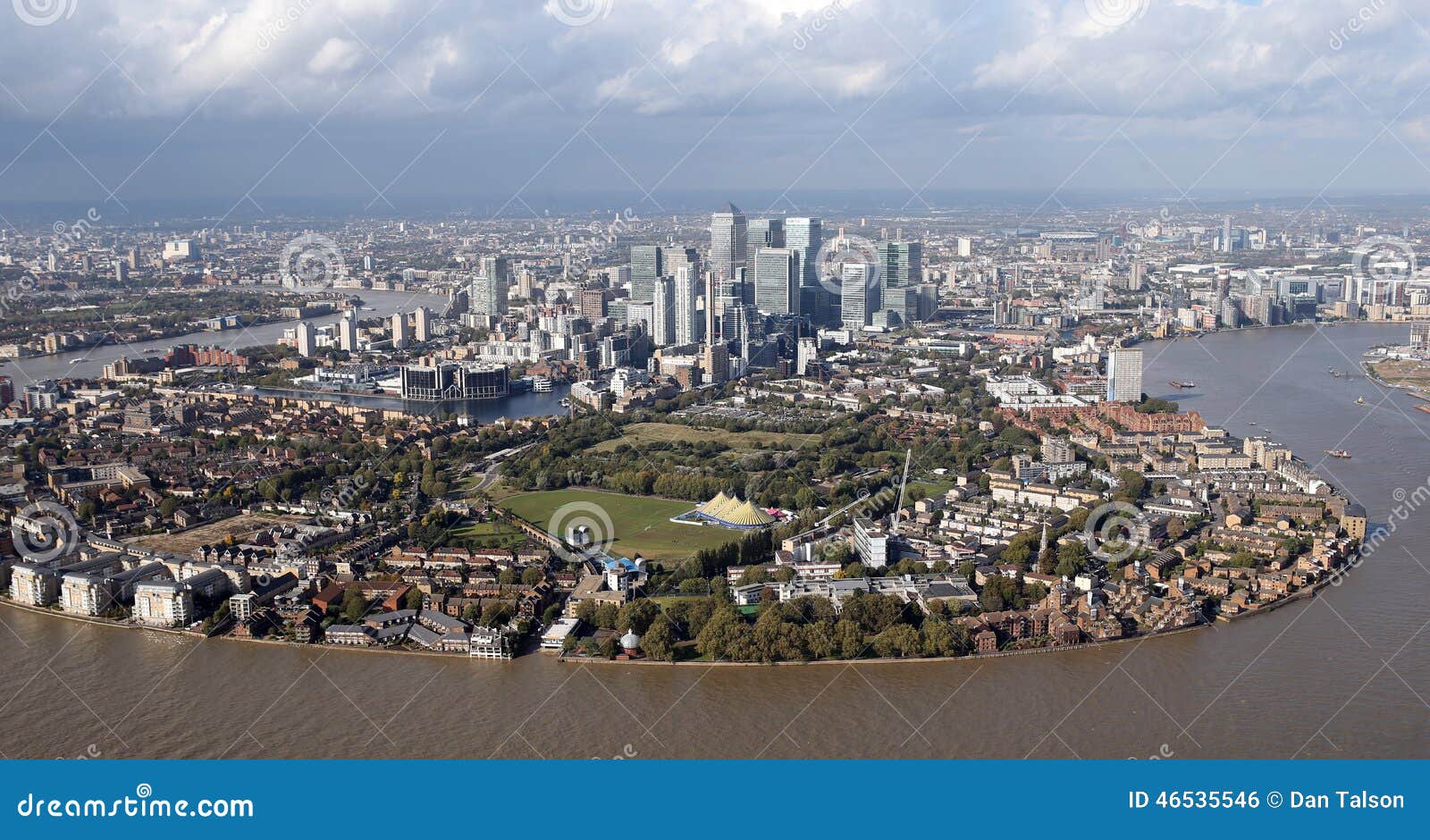 London Docklands Skyline View from Above Editorial Photo - Image of ...