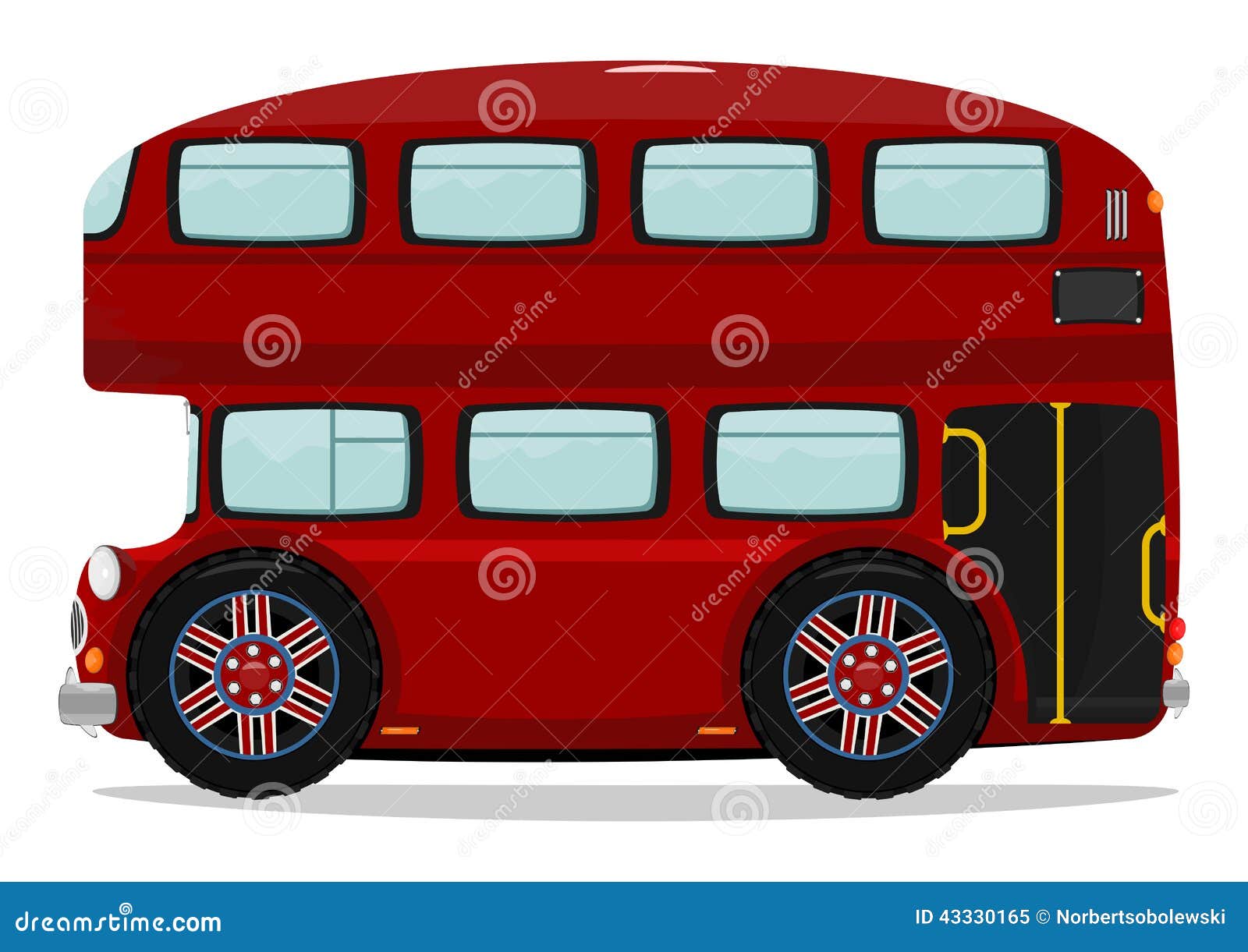 Funny London Bus With Eyes. Coloring Book Vector Illustration ...
