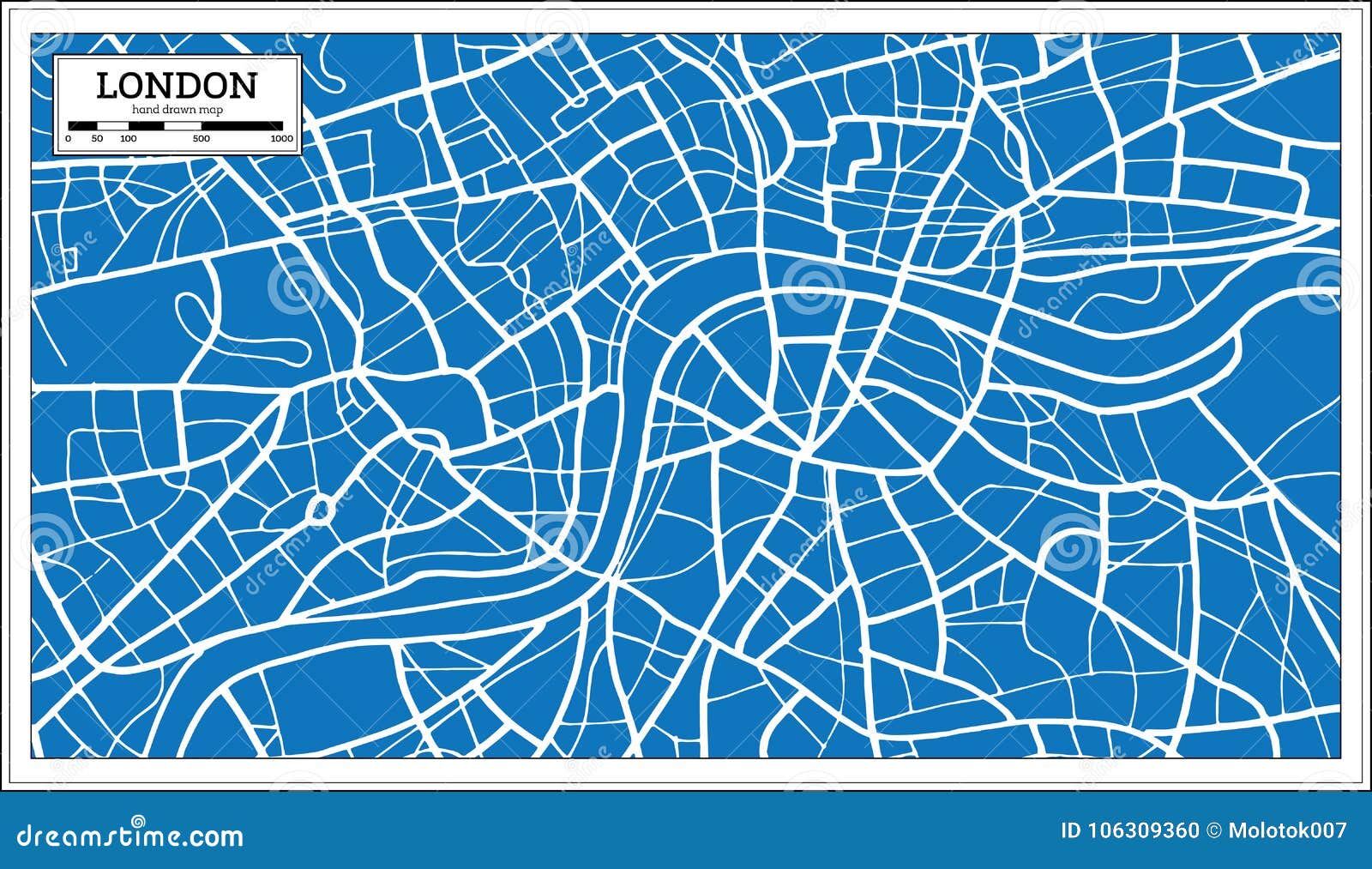 London England Map in Retro Style. Stock Vector - Illustration of drawn ...