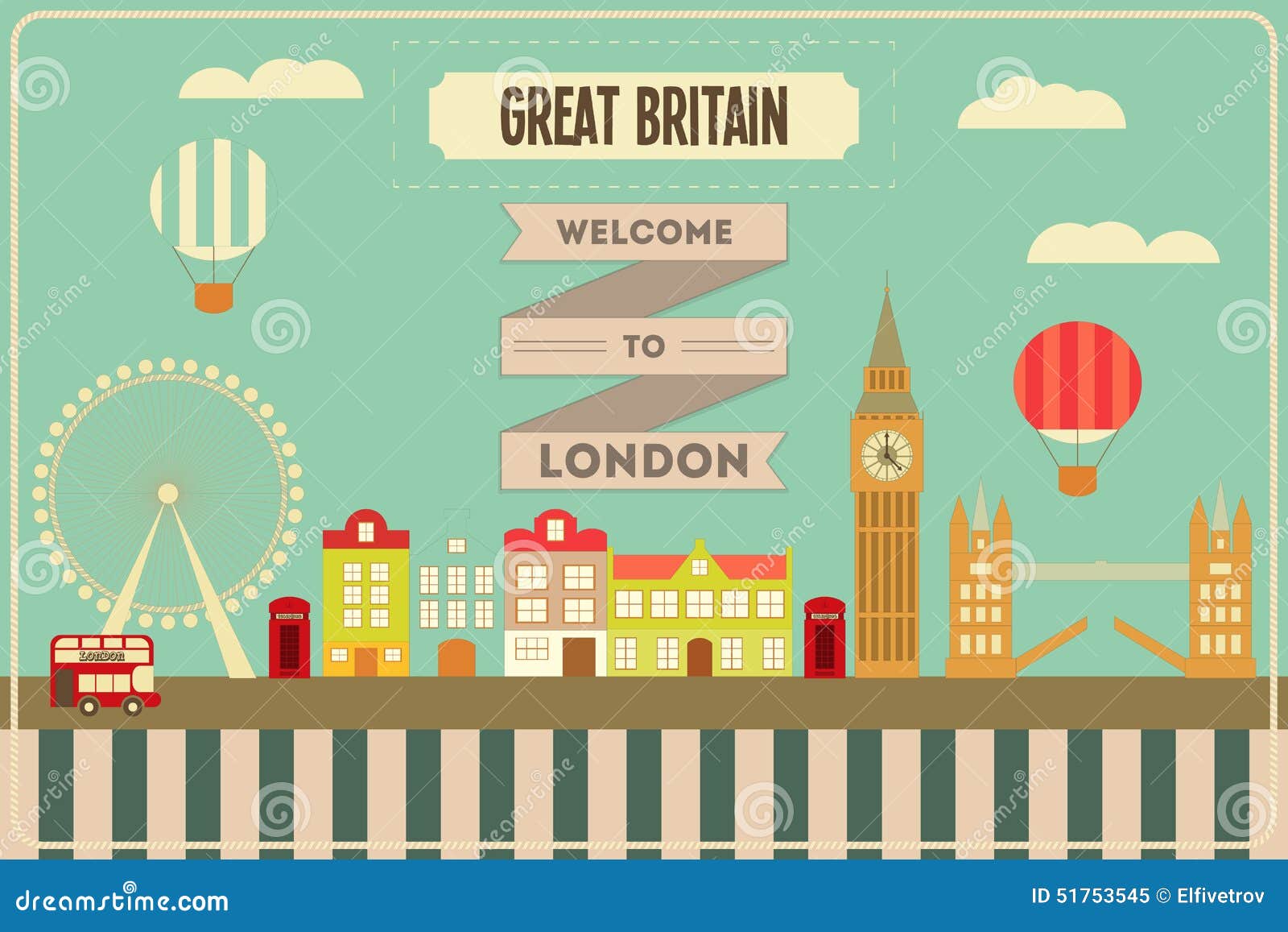 London editorial image. Illustration of graphic, clock - 51753545